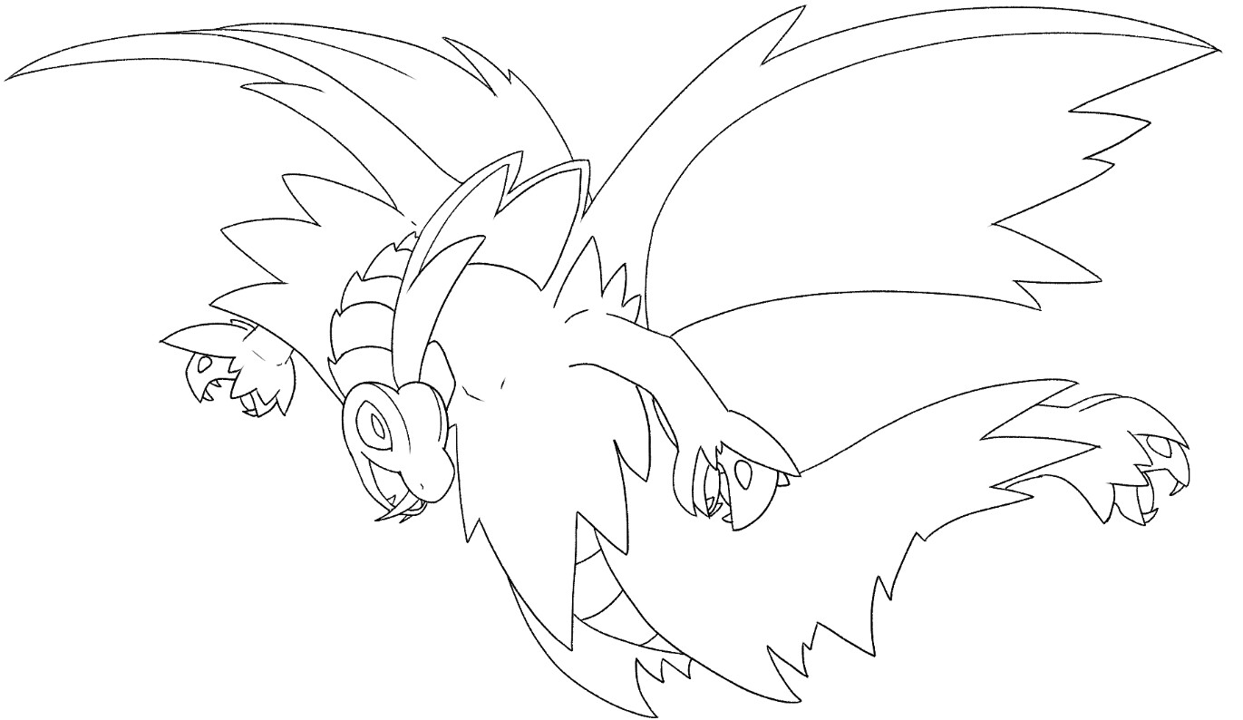 mega hydreigon coloring pages