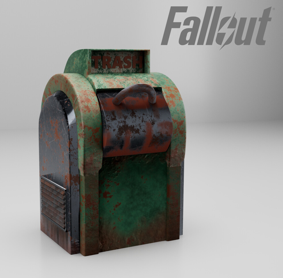 ArtStation - FALLOUT GARBAGE CAN