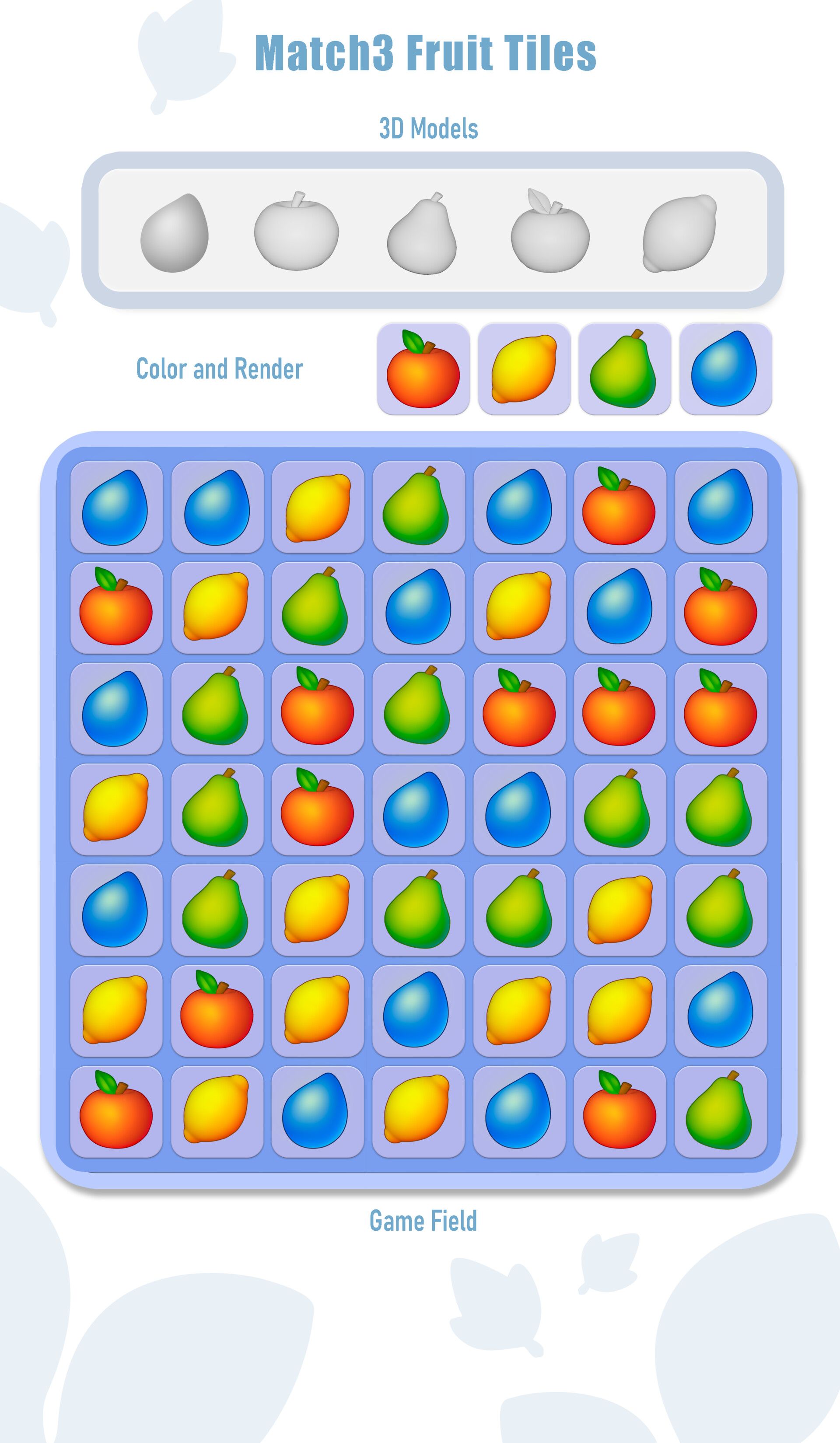 ArtStation - Fruit Match-3 Game