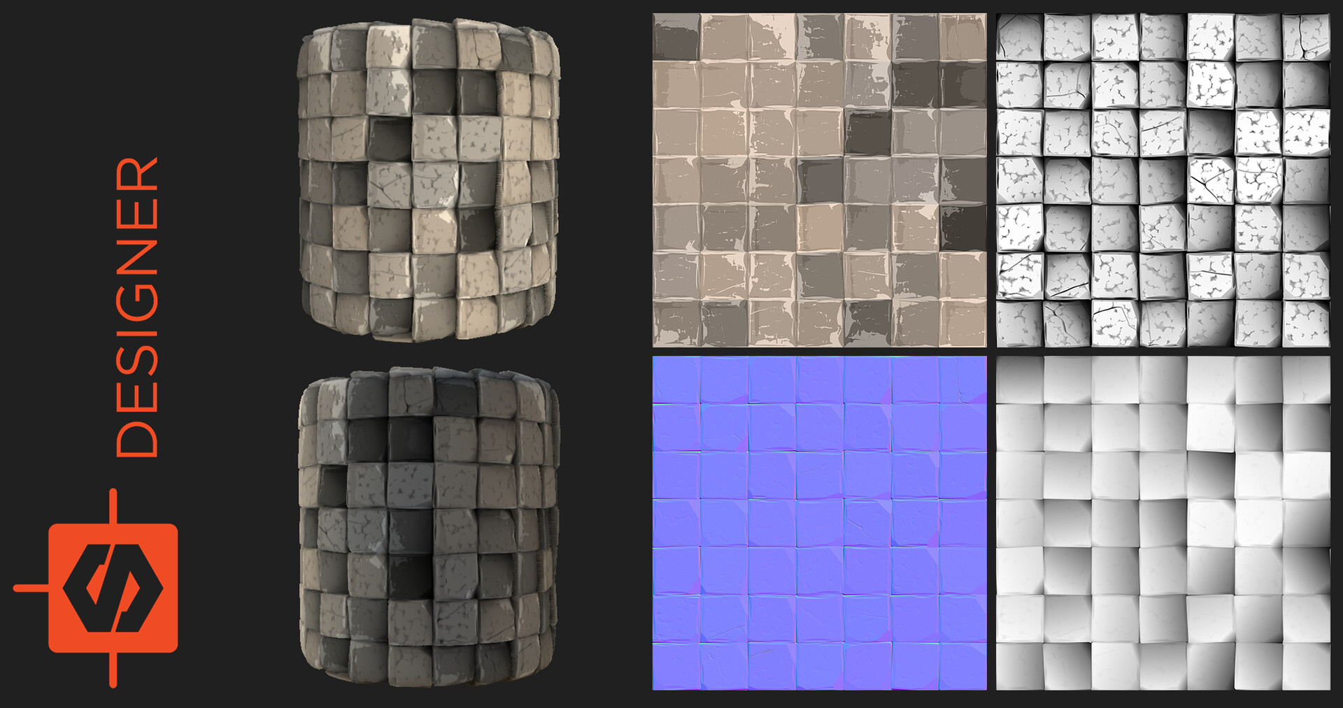 ArtStation - old walkway tiles