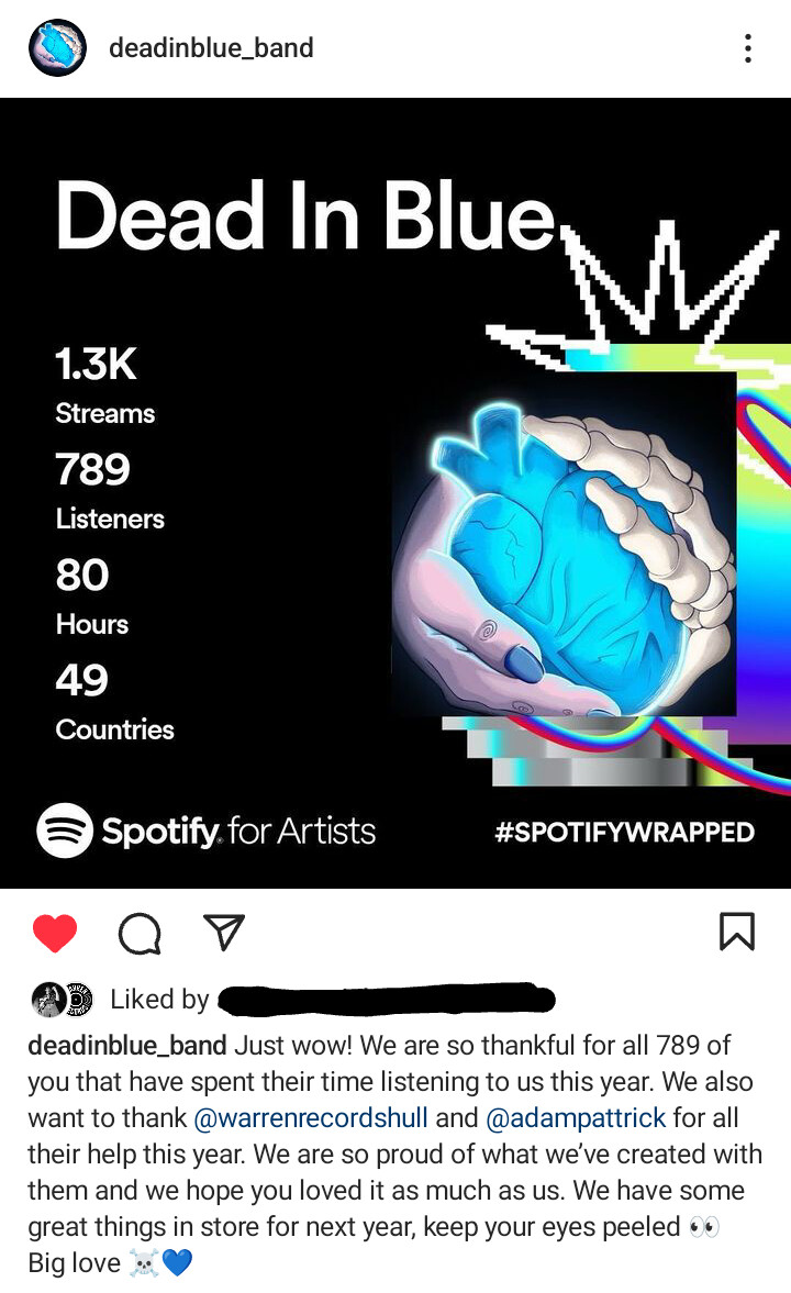 Natasha - Dead in Blue "Feelings" Illustration Cover