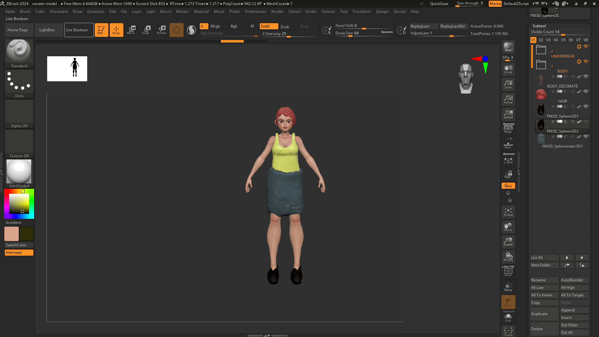 ArtStation - z brush Femal carater model
