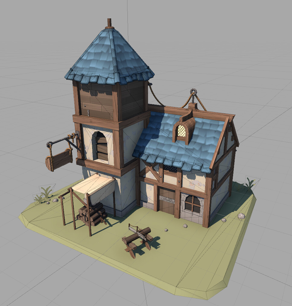 ArtStation - Stylized building