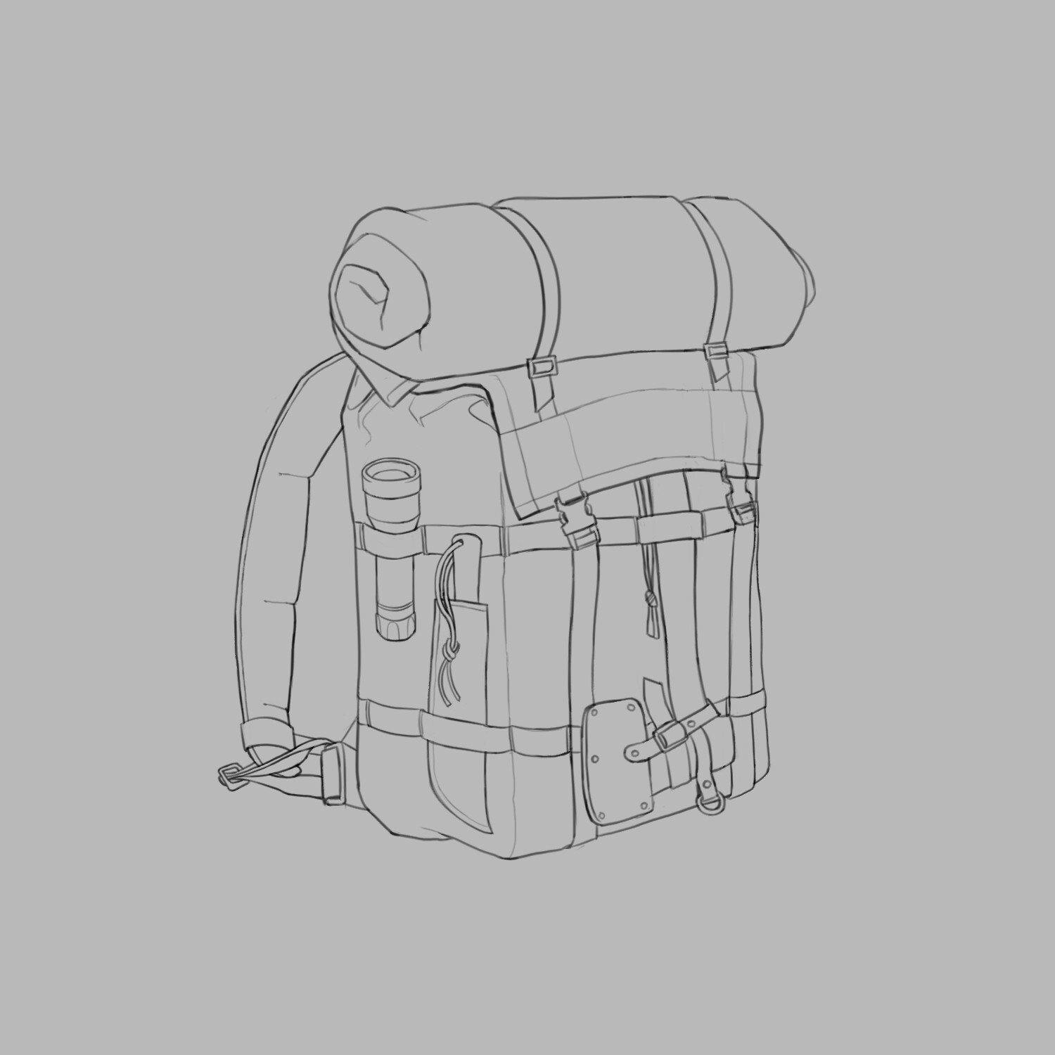 ArtStation - Backpack Concept Sketch