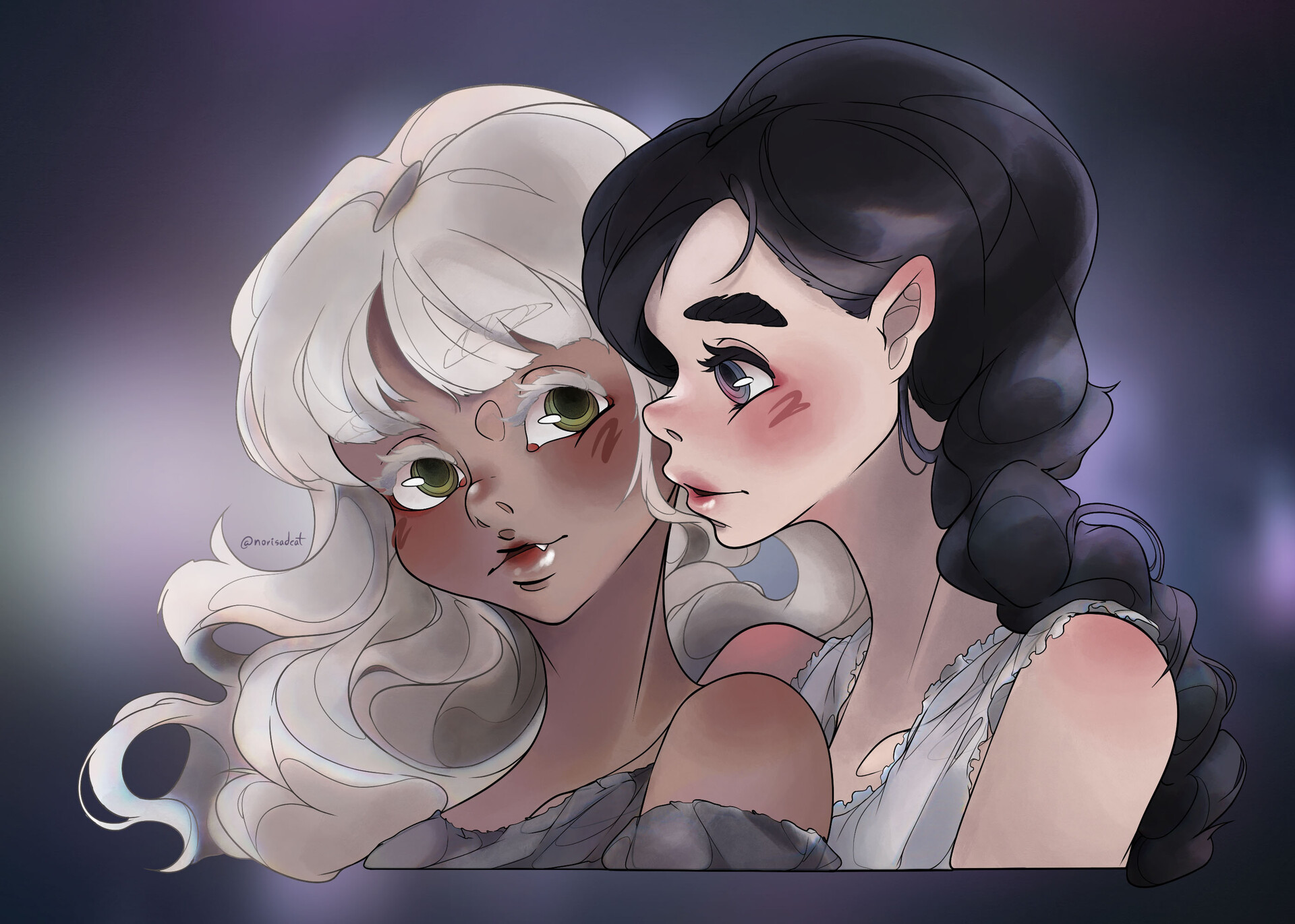 ArtStation - The vampire and the witch (OC)