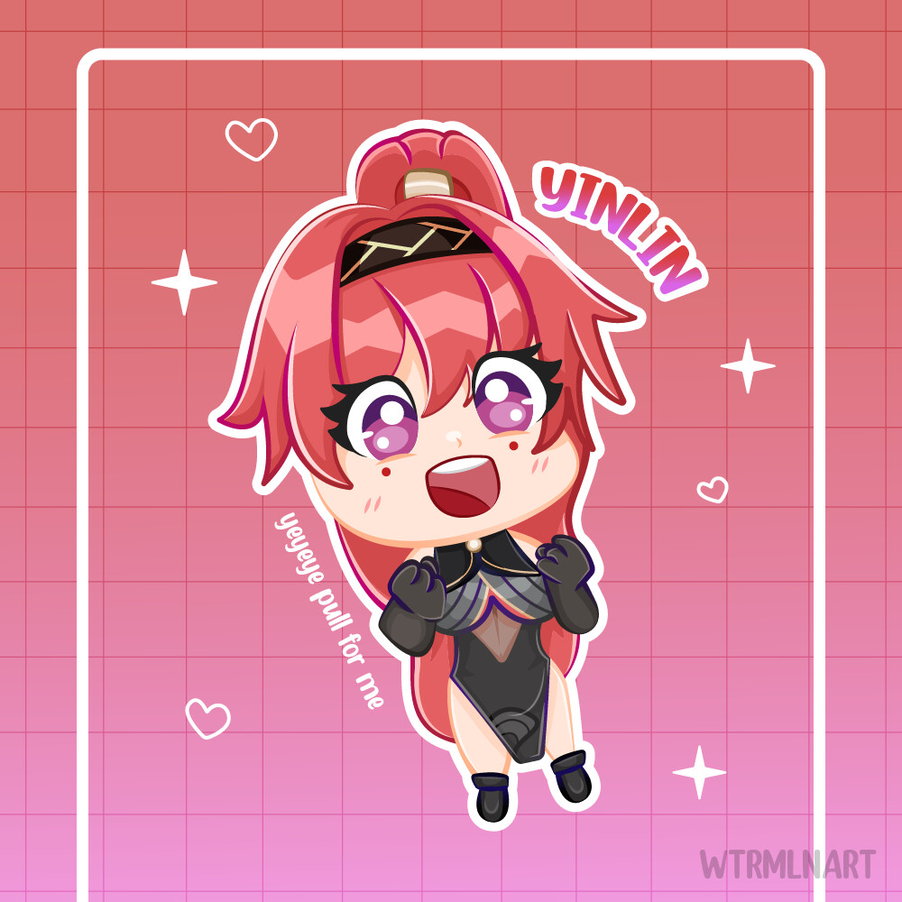 ArtStation - Yinlin Chibi Fanart Wuthering Waves