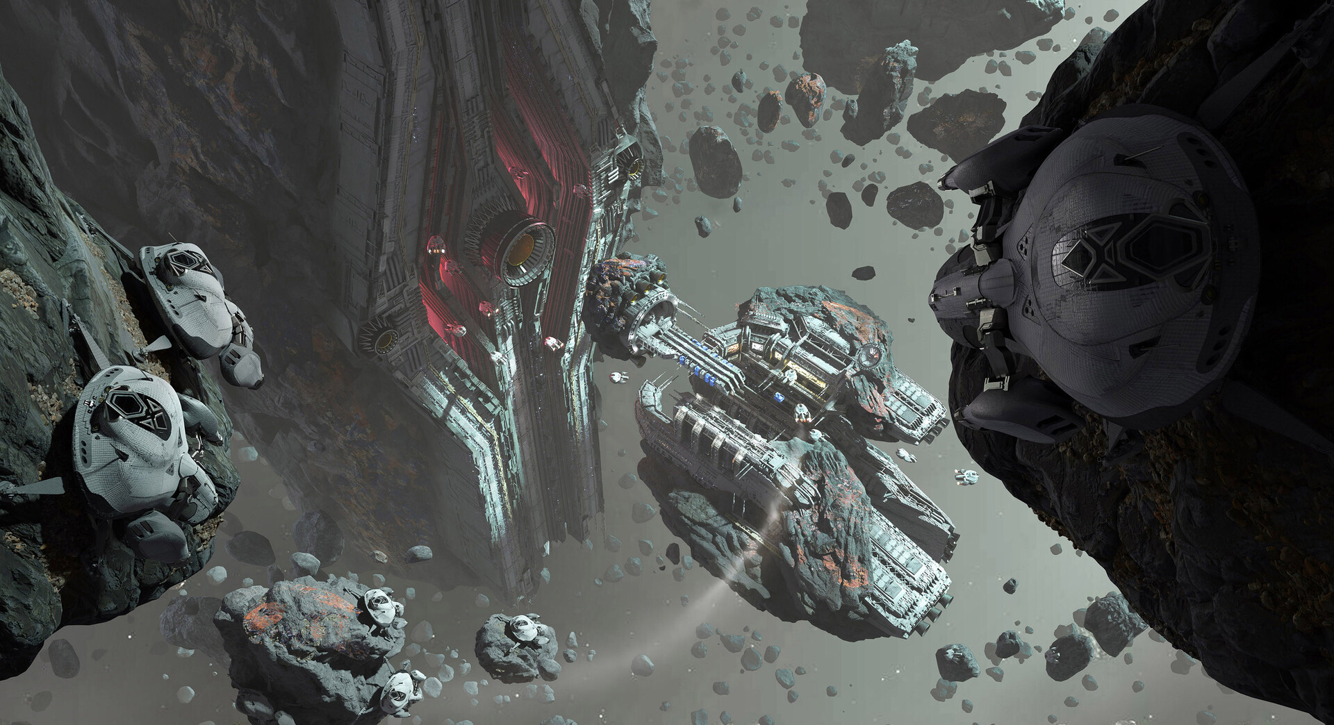 ArtStation - Alien world exploration-space station