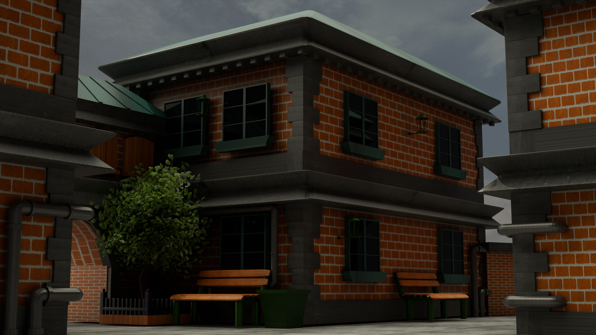 ArtStation - brick street?