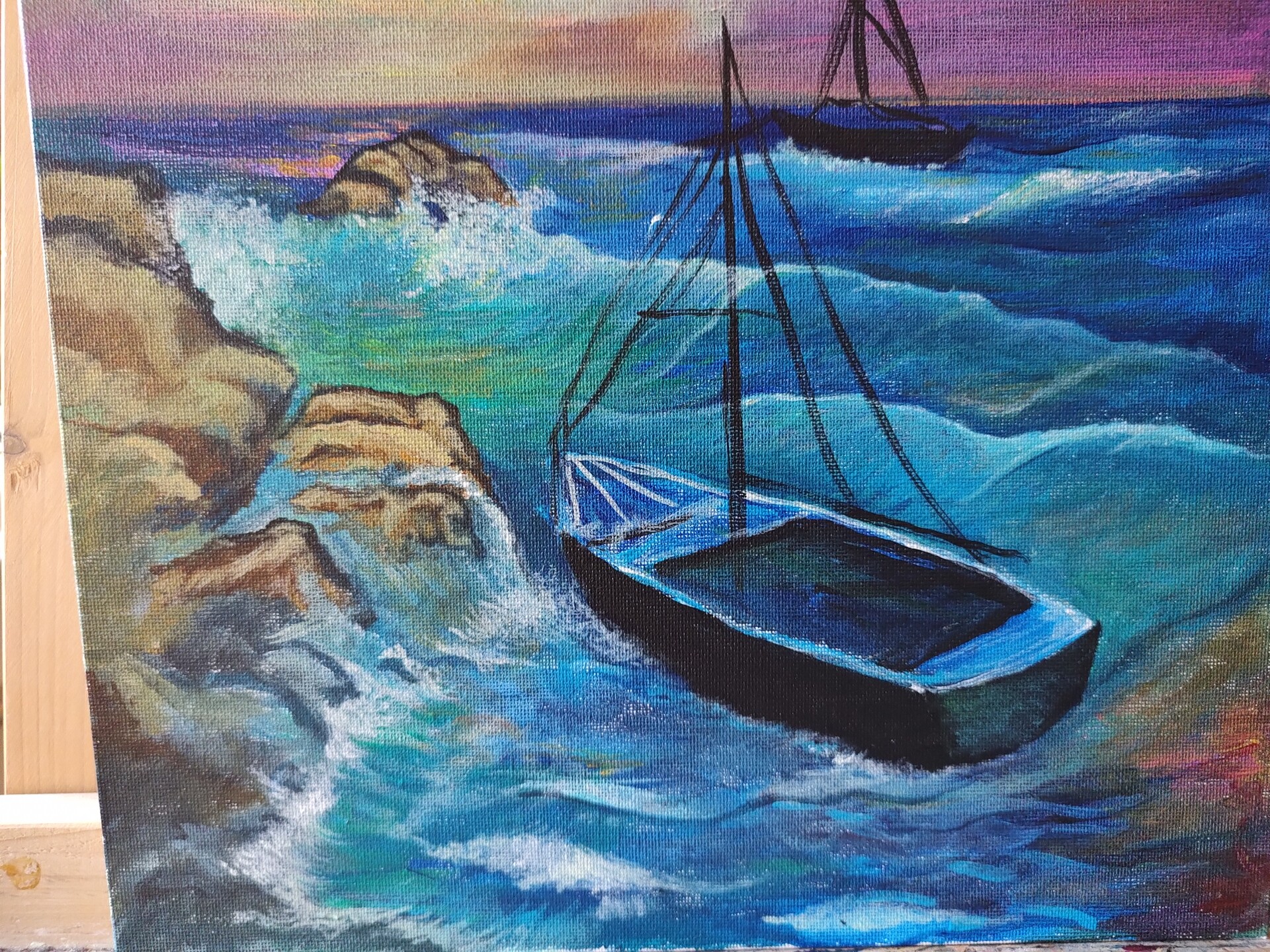 ArtStation - Sunset boat