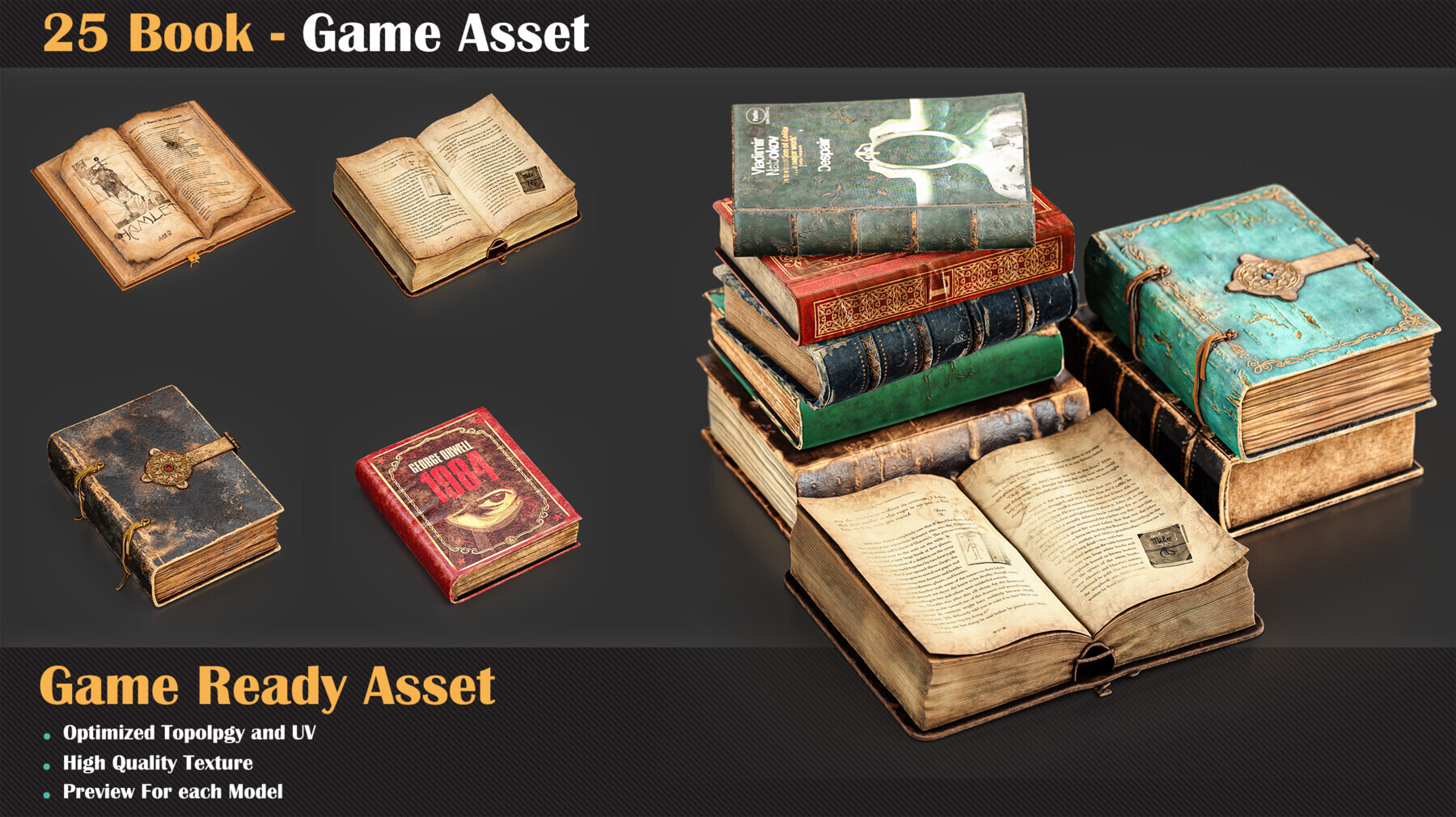 Milad Kambari - 25 Book - Game Asset