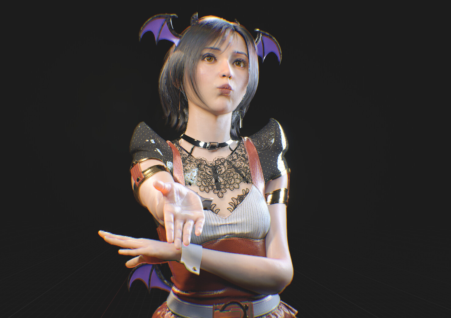 HiD Yanagishima - UE5 "MetaJo (Meta Girl)" - Dance in devil costume