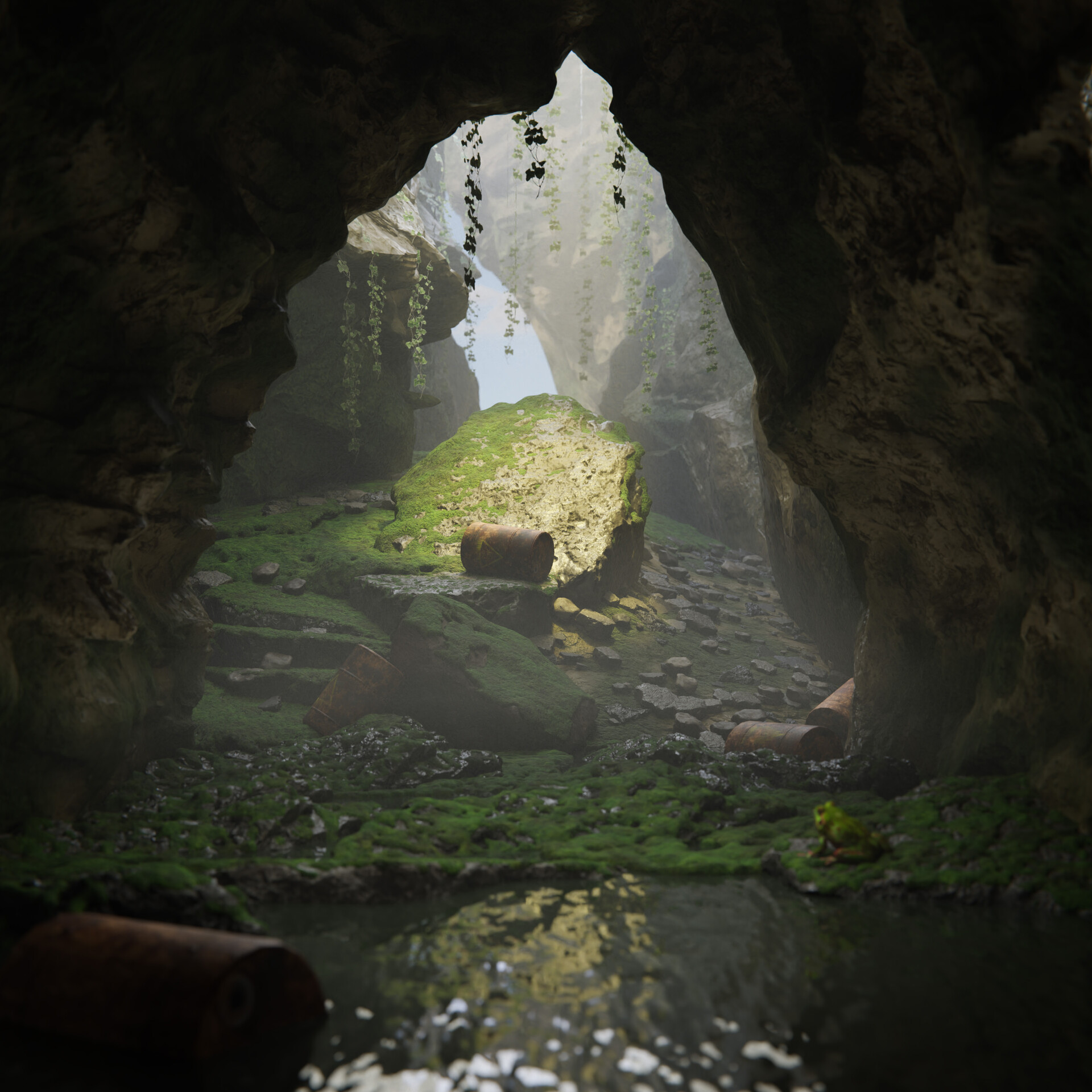 ArtStation - Abandoned cave