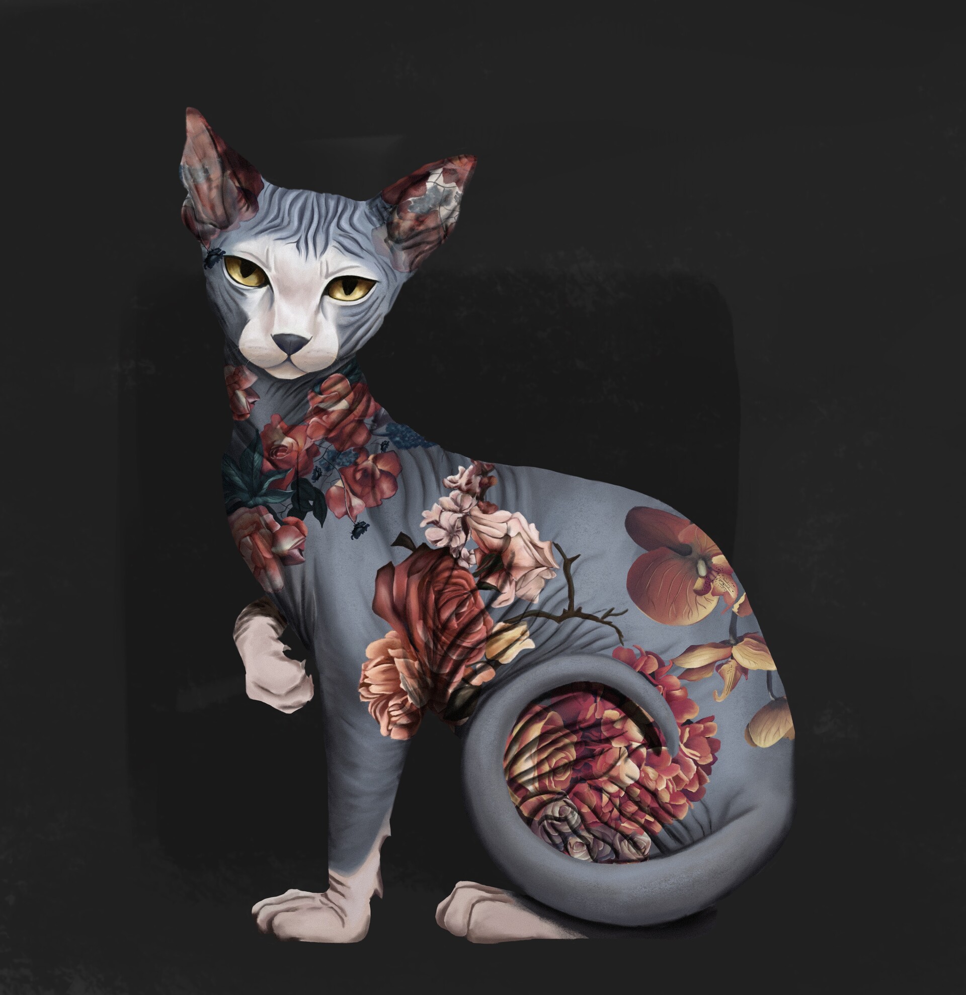 ArtStation - Flower cat