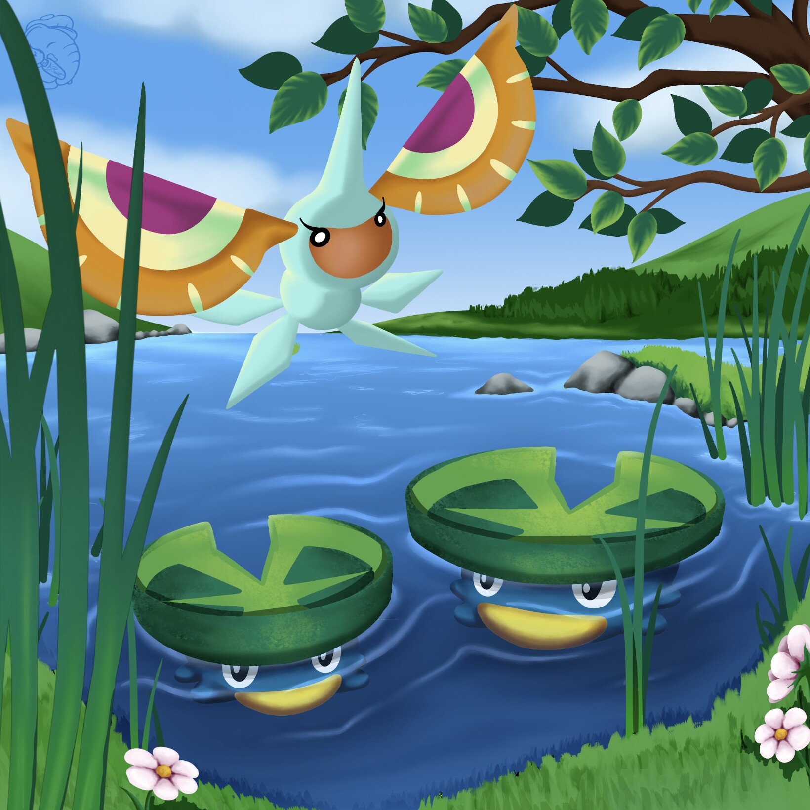 ArtStation - Lotad and Masquerain (Pokemon)