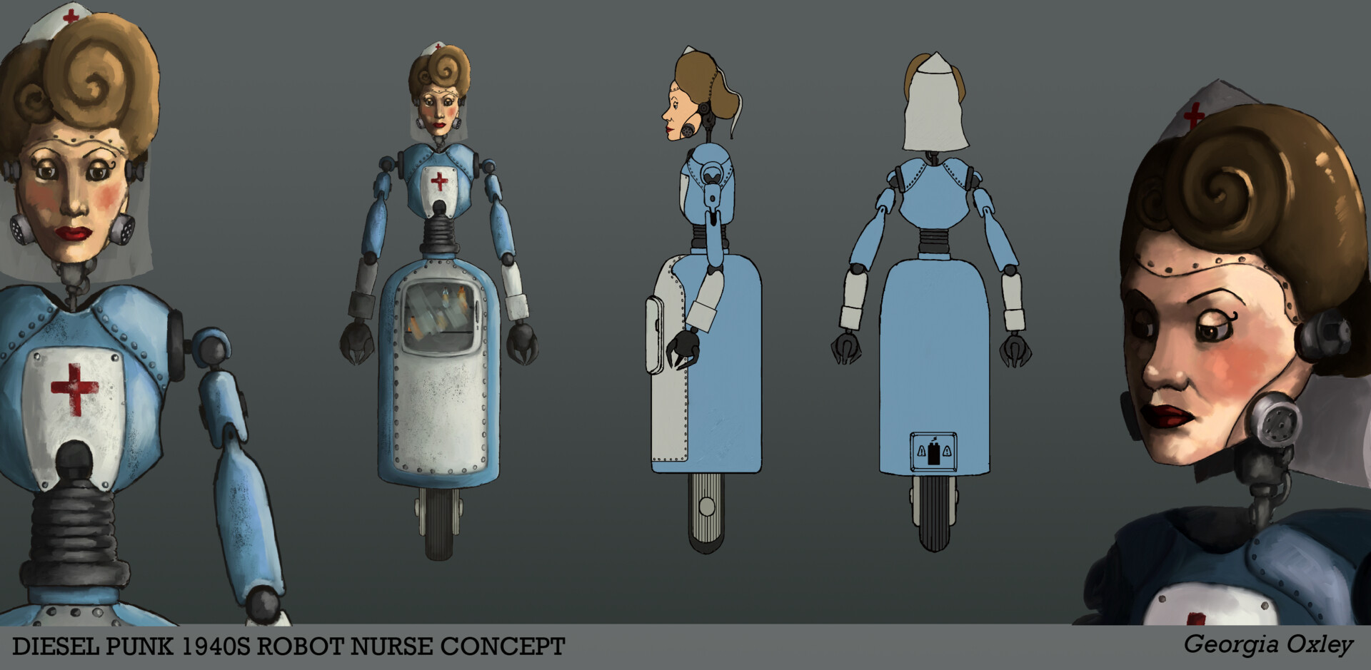 ArtStation - WW2 Nurse robot concept