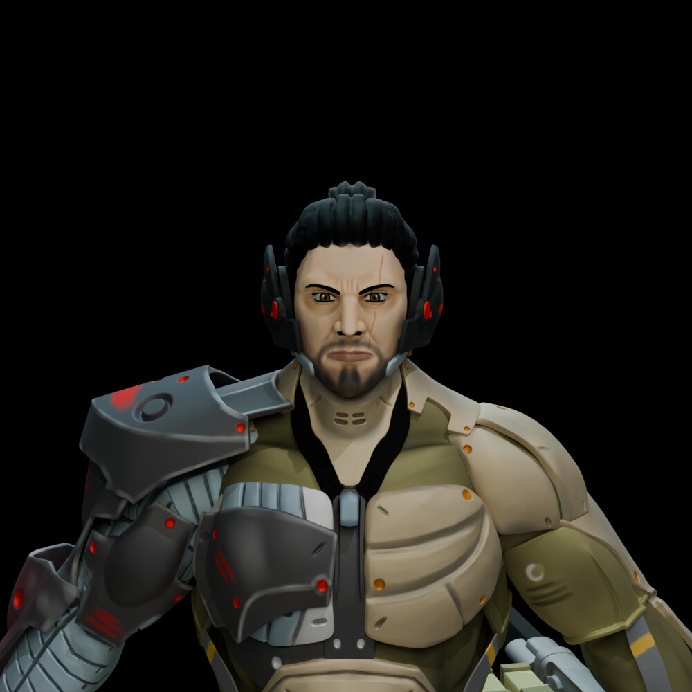 ArtStation - Metal Gear Solid Jet Stream Sam 3D Style (Sculpt)