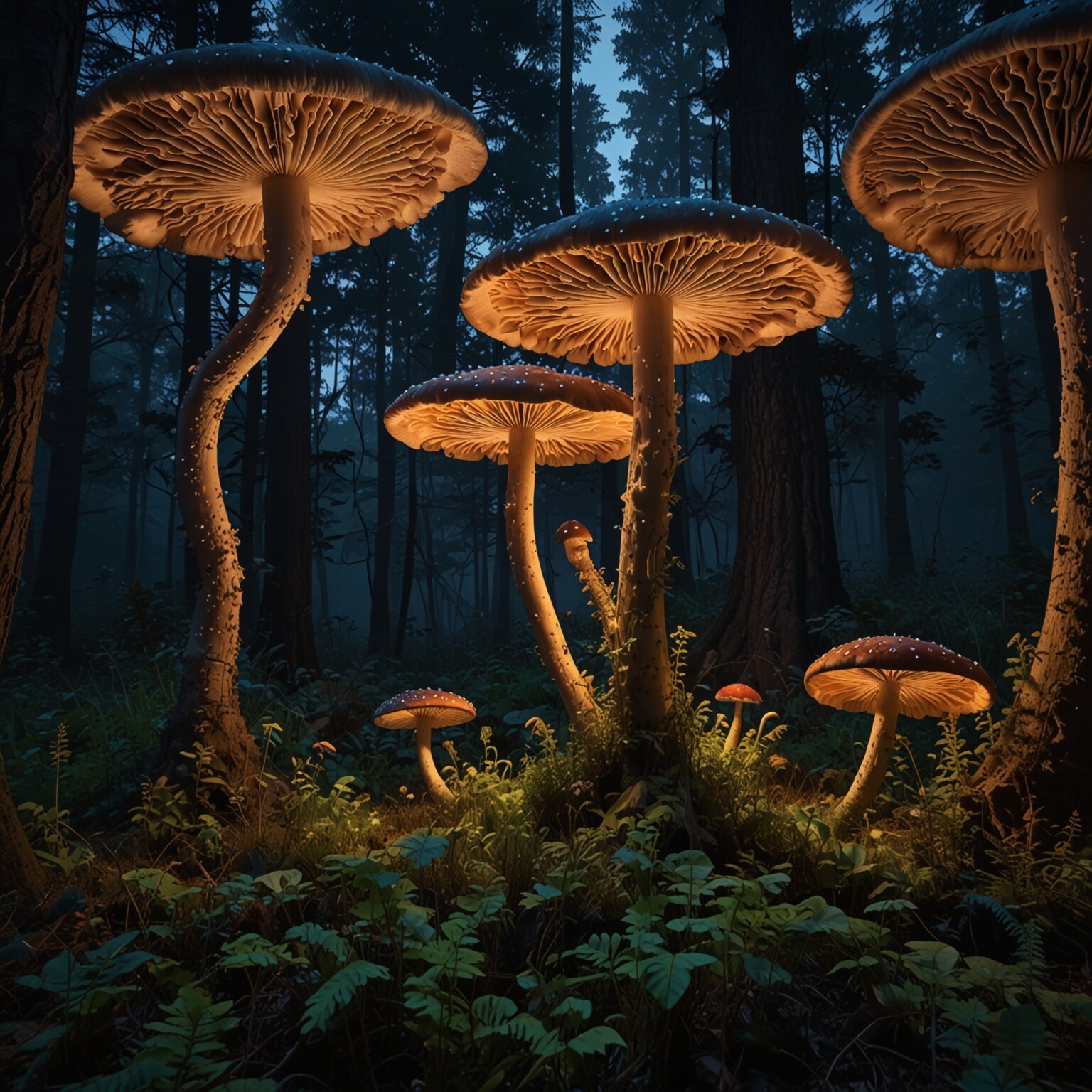 ArtStation - Twilight Forest: Magical Canopy of Giant Mushrooms