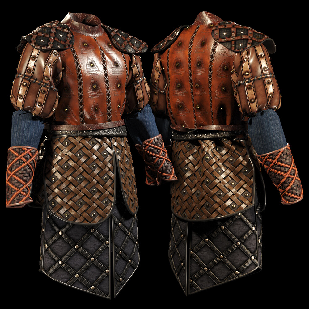 ArtStation - Leather Armor Substance PBR Material Bundle
