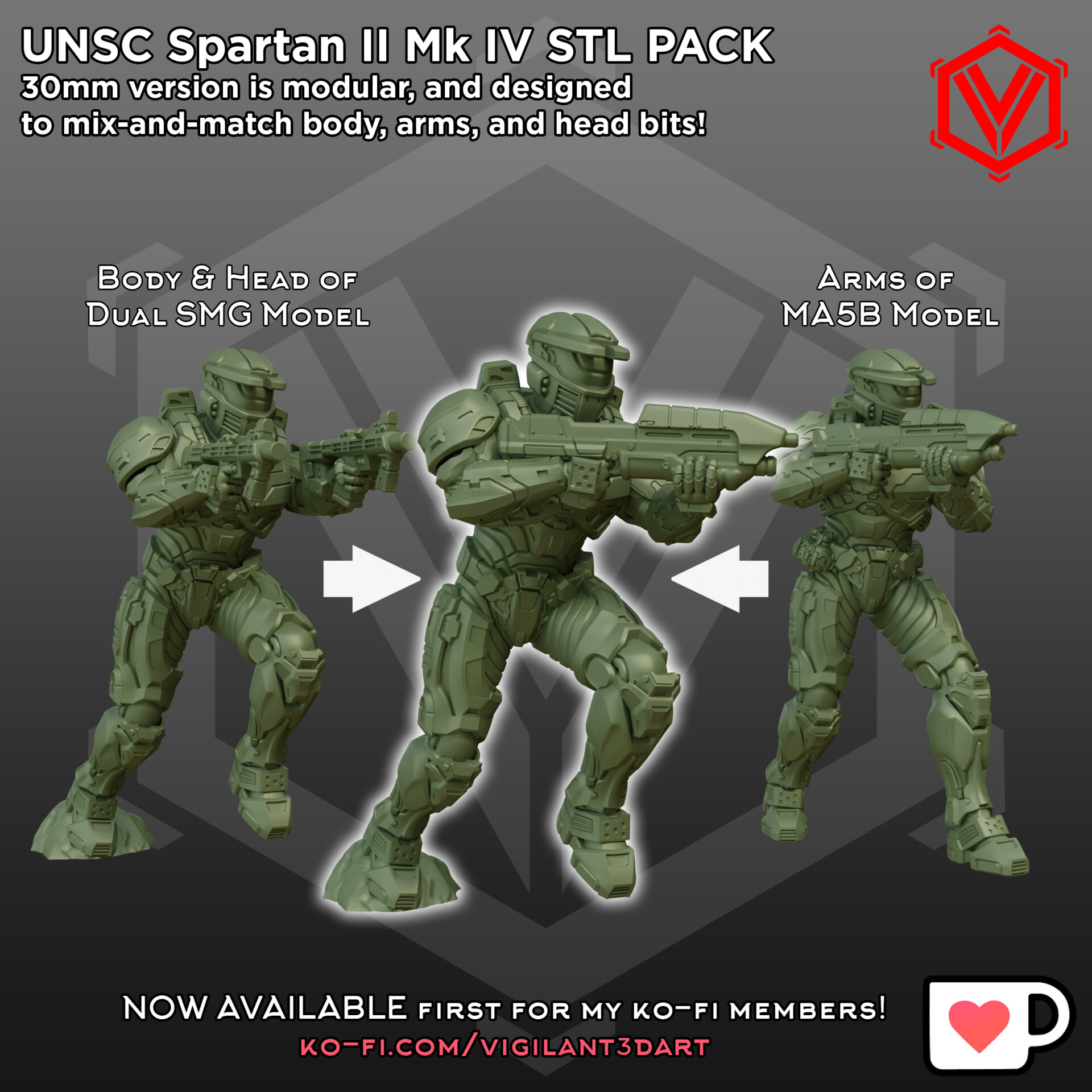 Vincent Colborn - Spartan II Mk IV (2024 Design) - Halo Miniature Fan ...