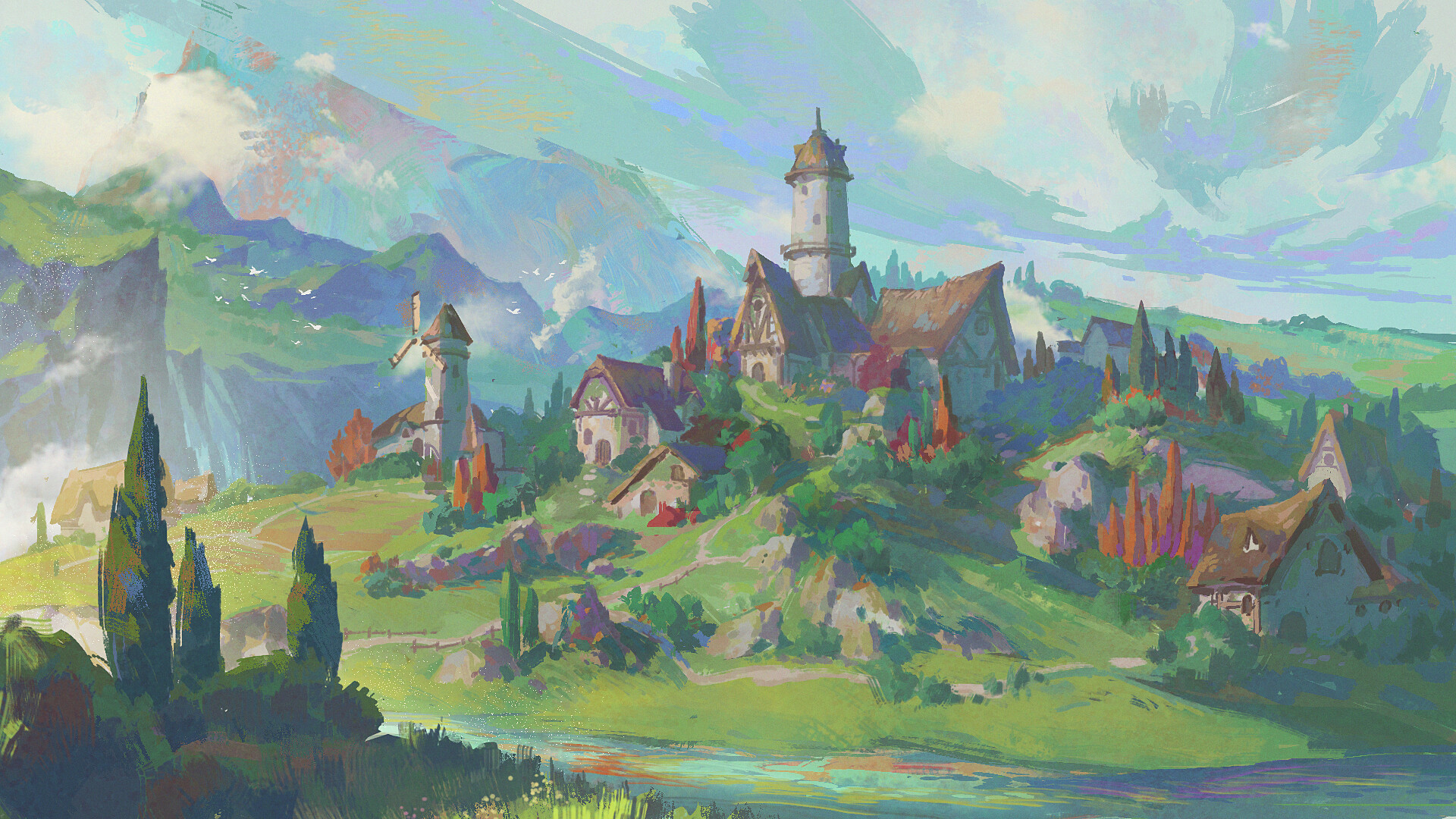 ArtStation - Novice village concept planning