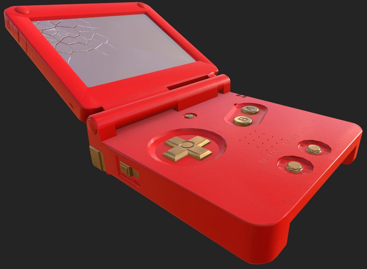 ArtStation - Gameboy Advance SP Model