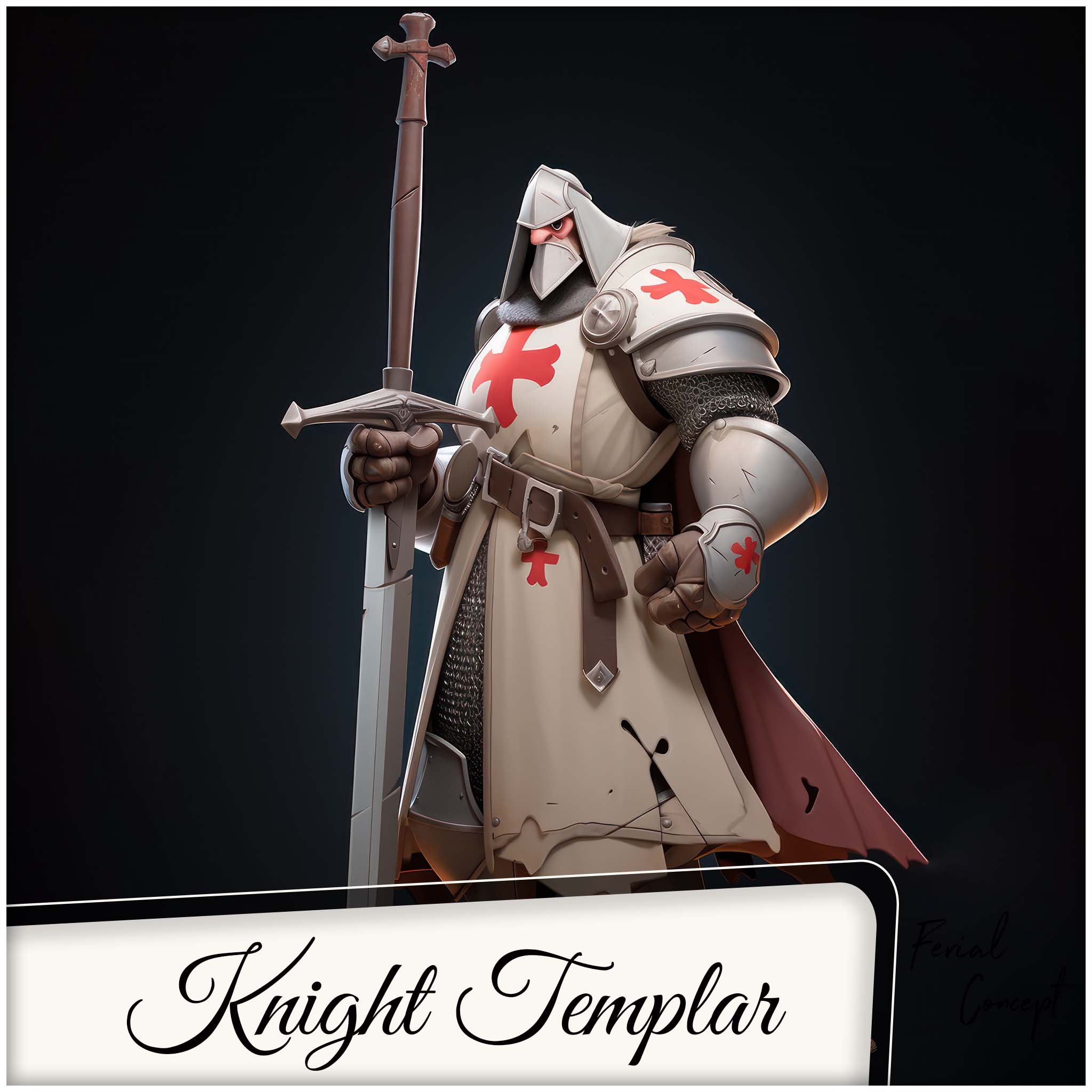Ferial Studio - 🔹230 Knight Templar - Stylized Character Reference ...