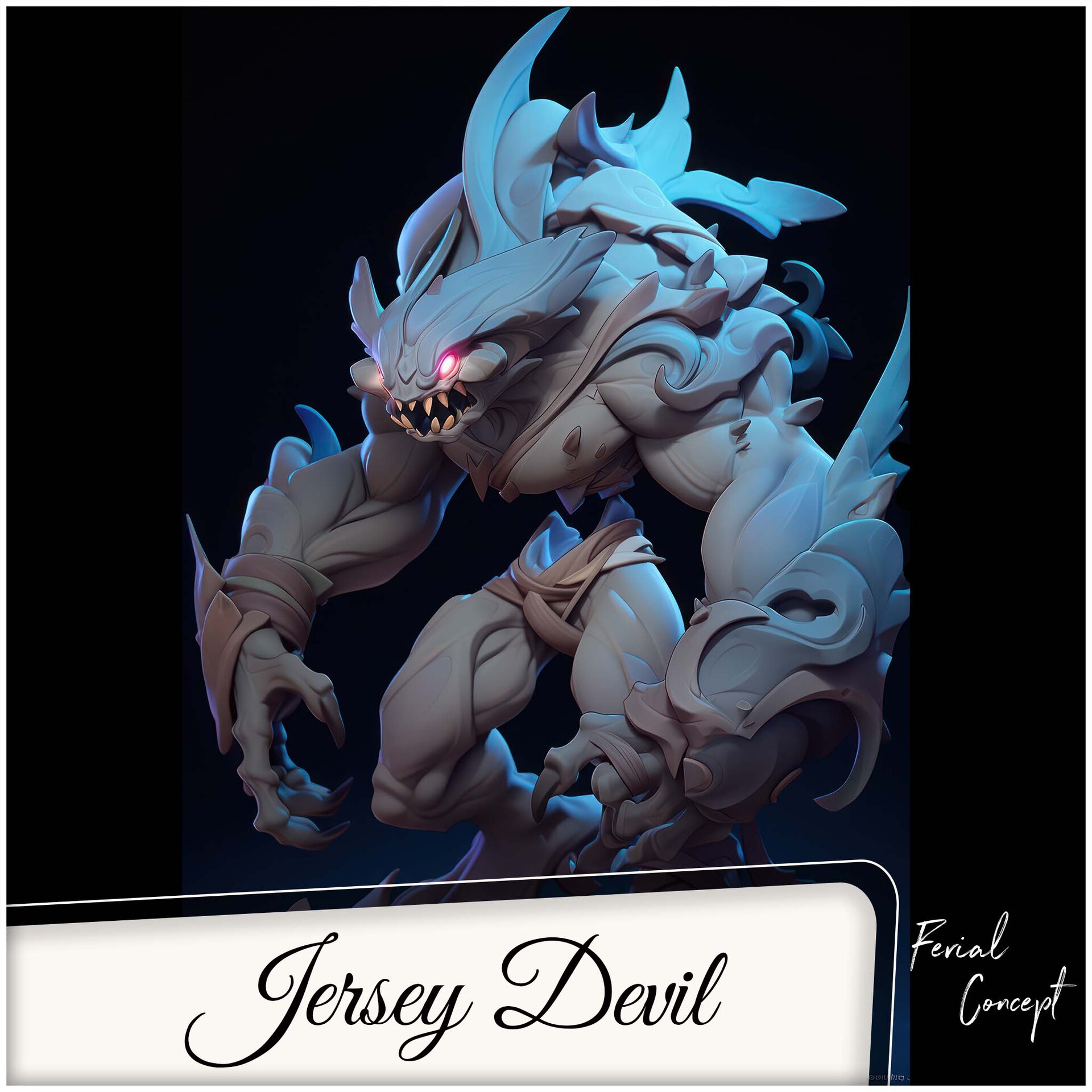 ArtStation - 🔹210 Jersey Devil - Stylized Character Reference Image ...