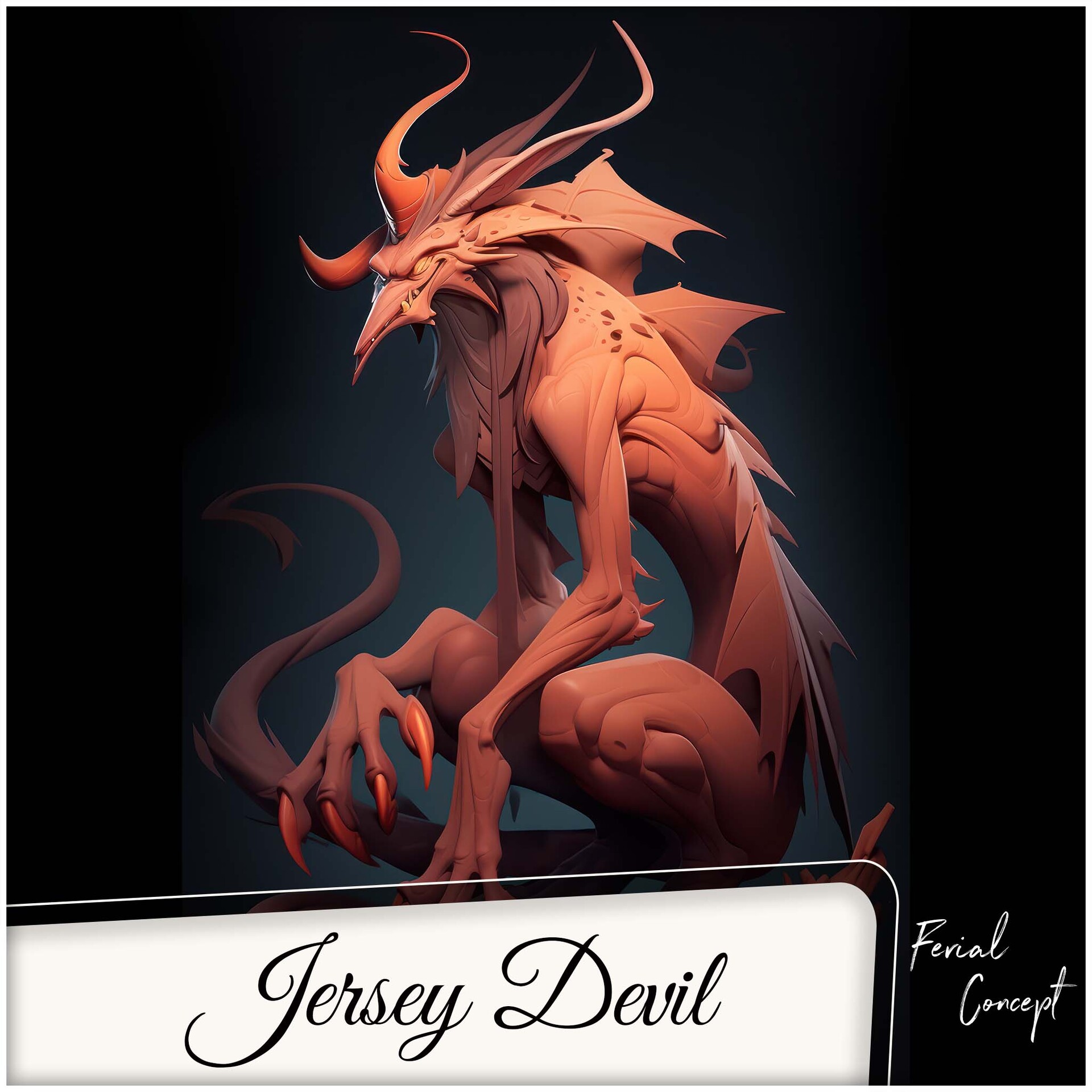 ArtStation - 🔹210 Jersey Devil - Stylized Character Reference Image ...