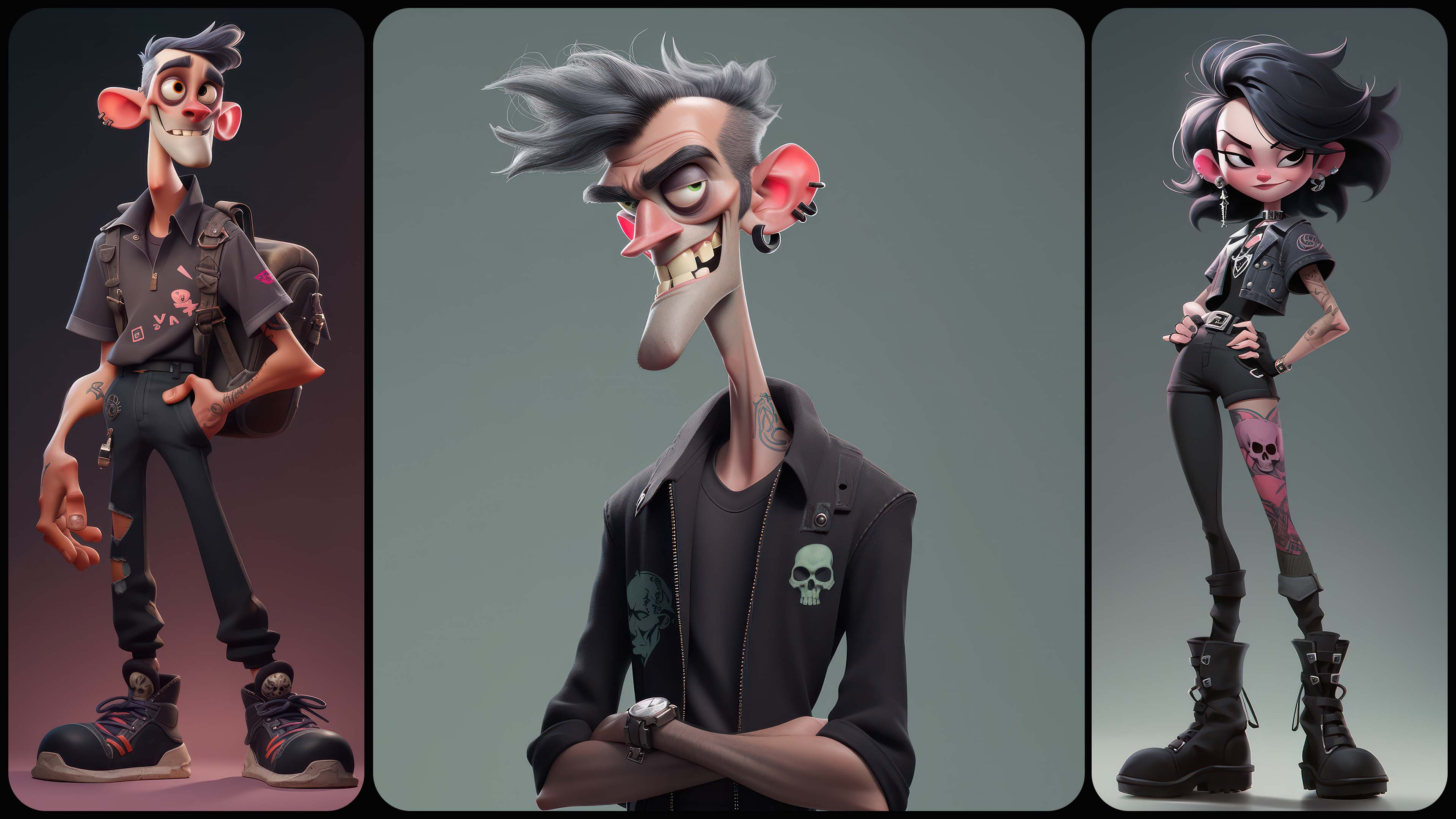Ferial Studio - 🔹250 Metal Punk - Stylized Character Reference Image ...