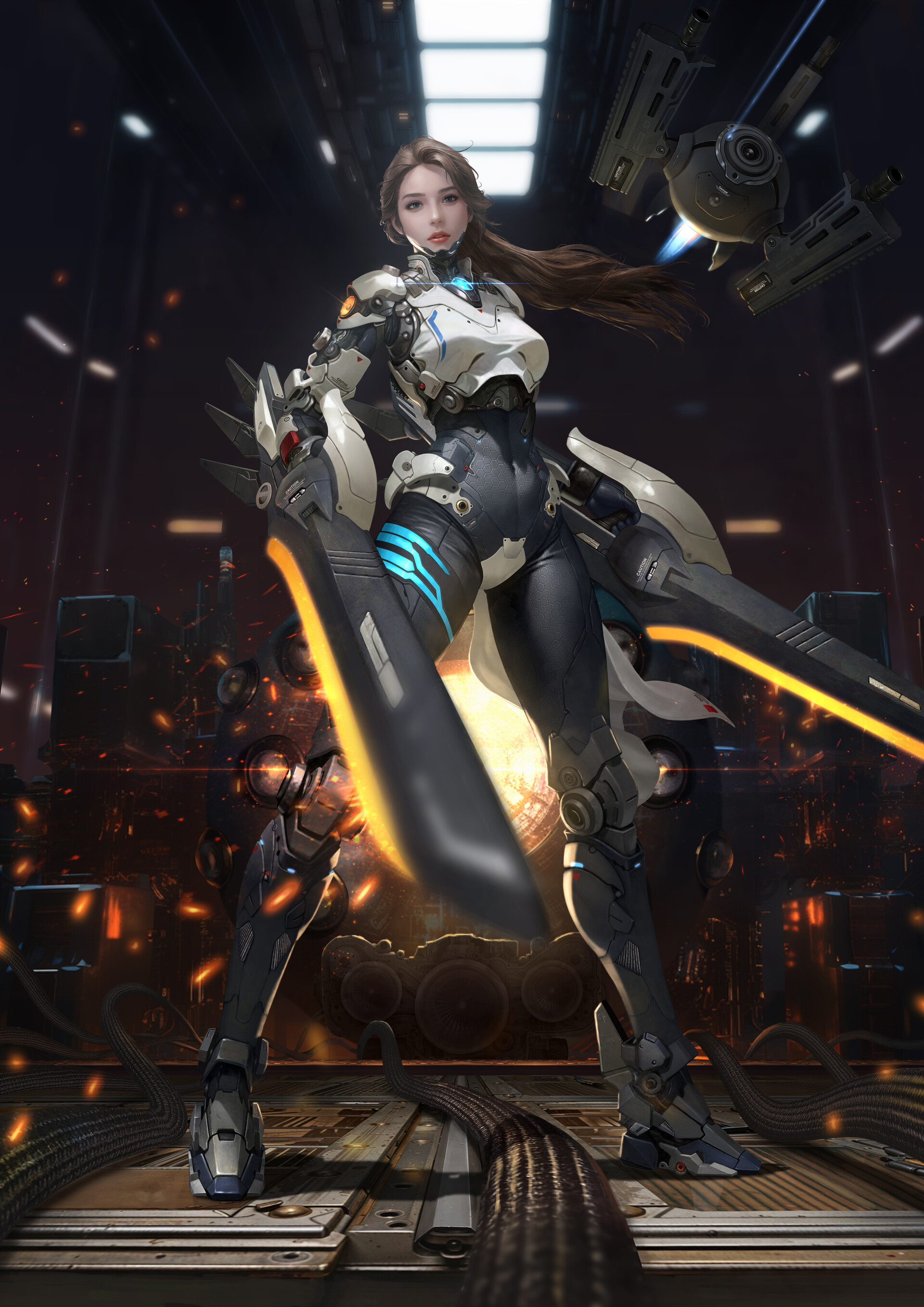 ArtStation - The female warrior who protects the core