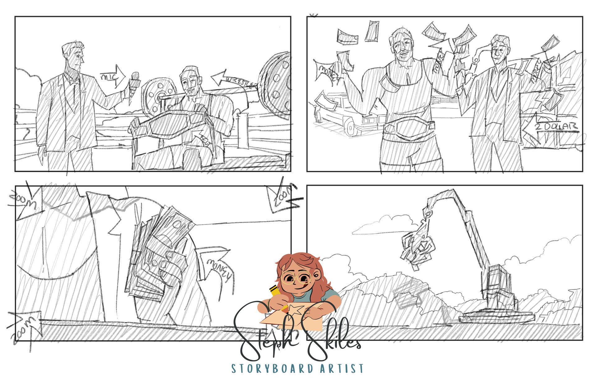 ArtStation - Rough Storyboard - Ad Series 1