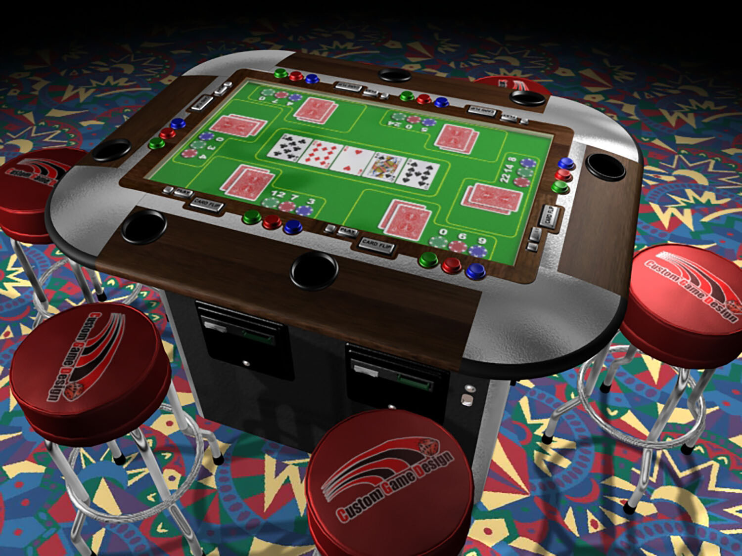 ArtStation - David Dempsey Art Video poker table design