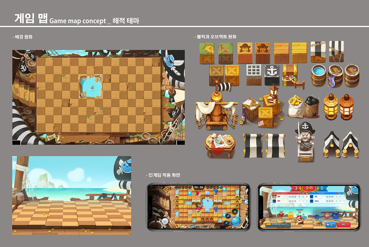 ArtStation - BnB M Game Map Concept Art _Pirate 해적 맵 테마