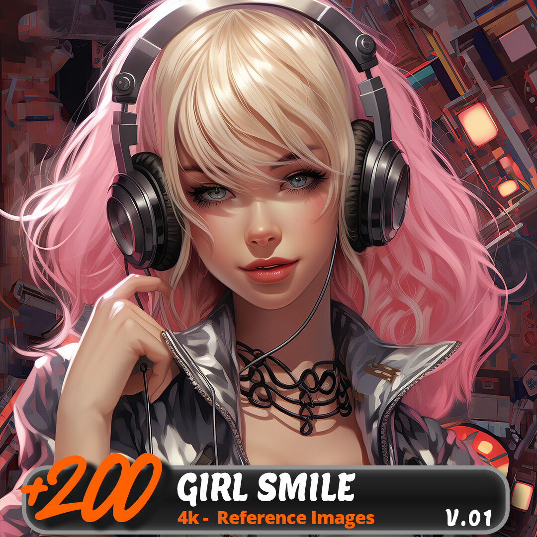 ArtStation - GIRL SMILE VOL. 01/ 4K/ Reference Image