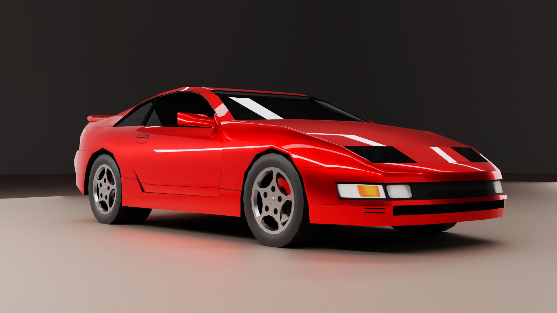 ArtStation - Nissan 300ZX Low Poly 3D Modeling