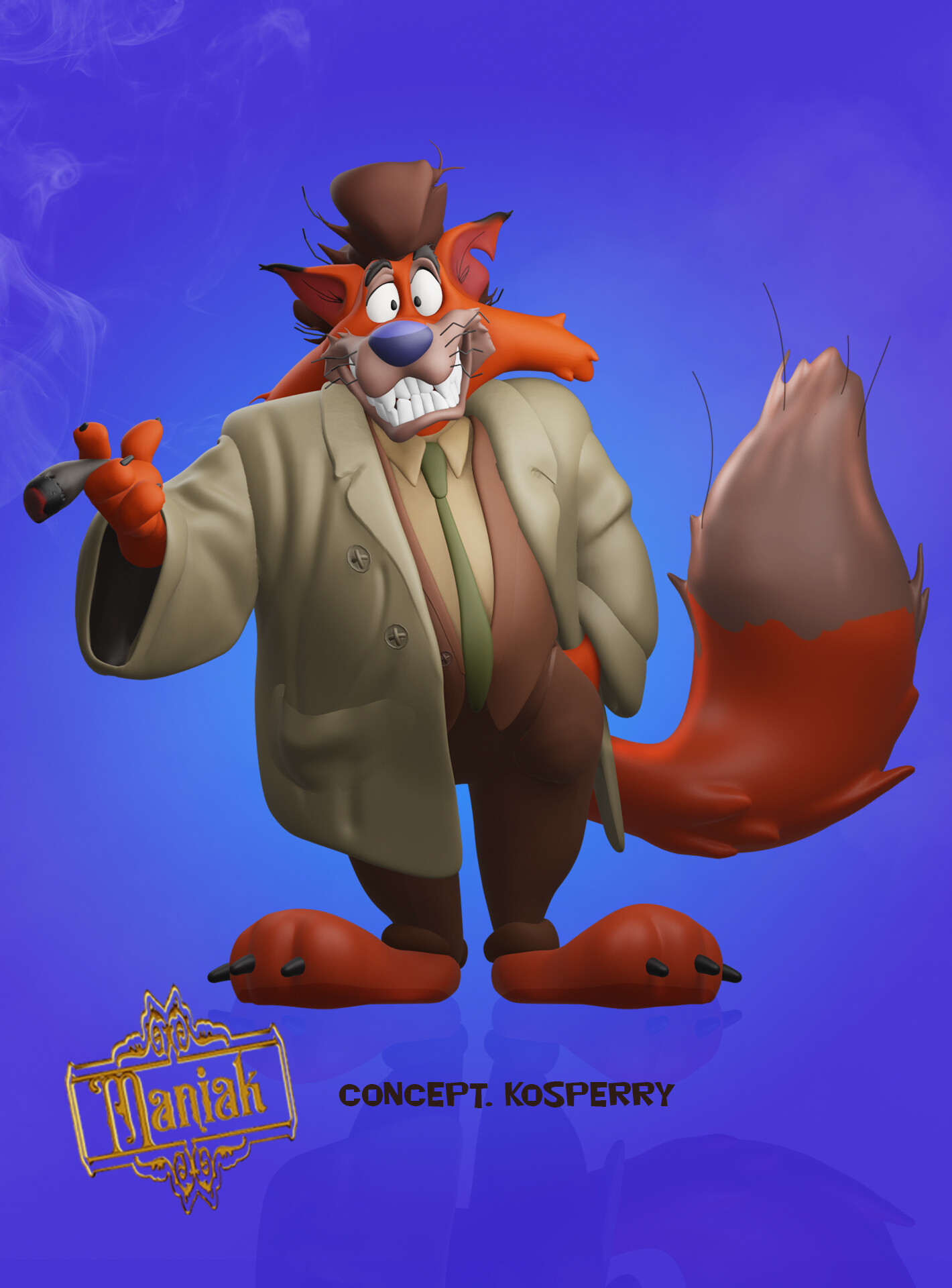 ArtStation - Columbo the Fox original concept from Kosperry (fan Art)