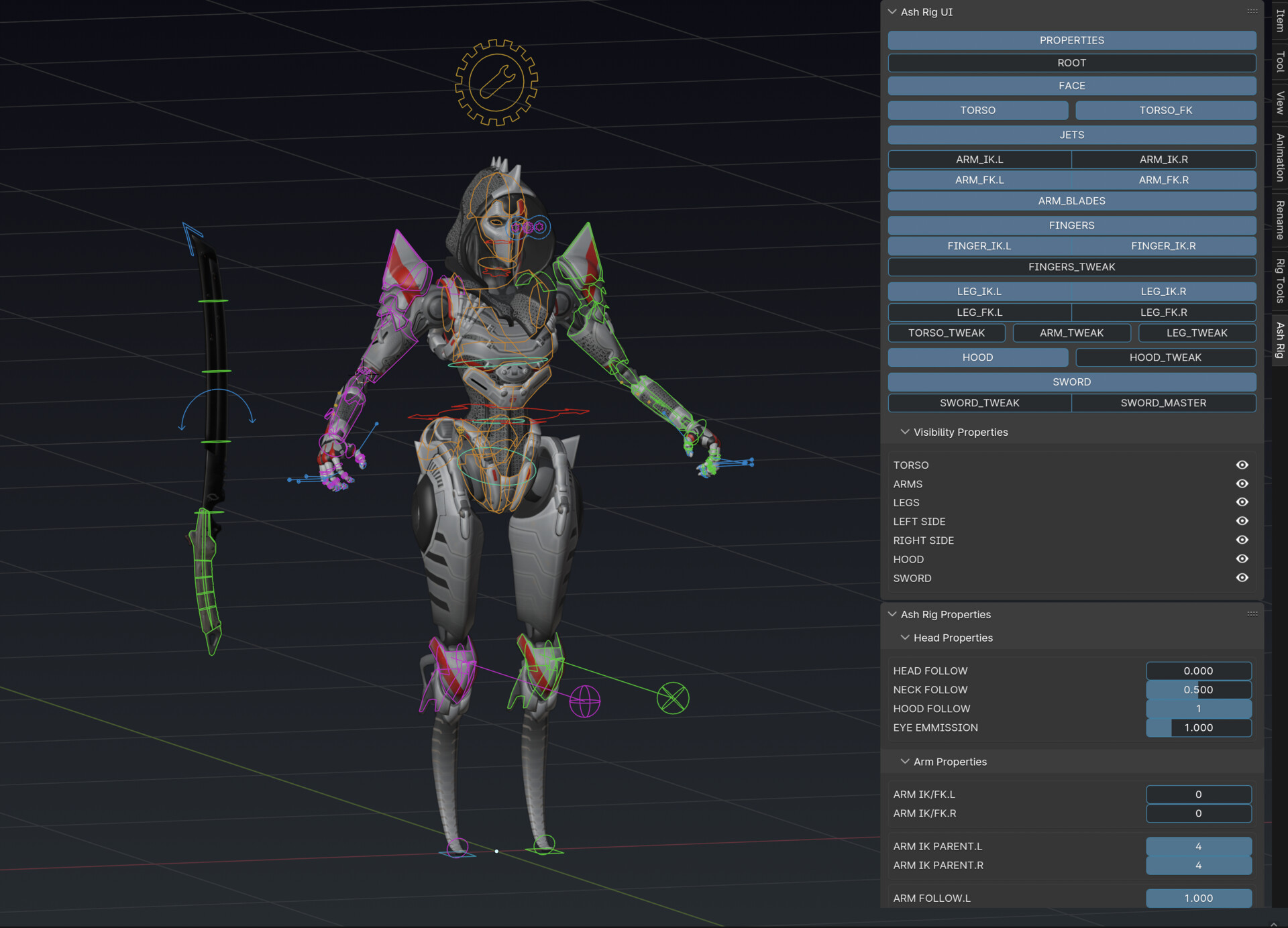 ArtStation - Apex Legends Ash - Blender Rigging