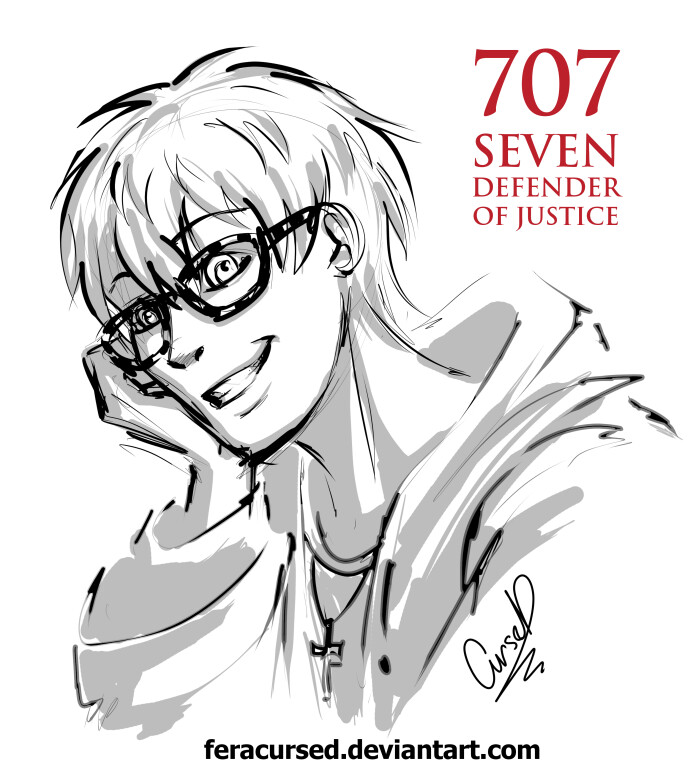 ArtStation - 707 from Mystic Messenger sketch