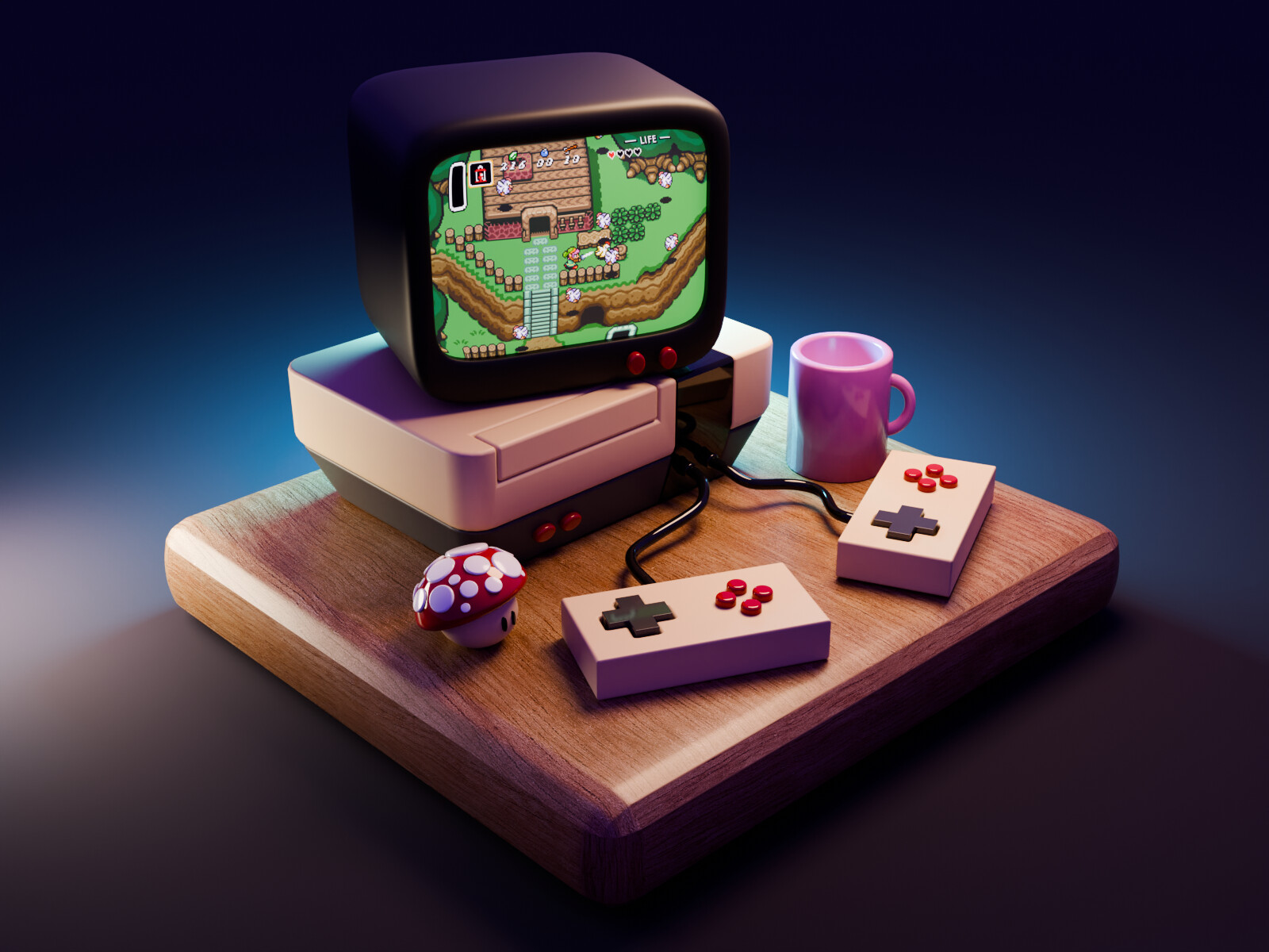 ArtStation - Retro console