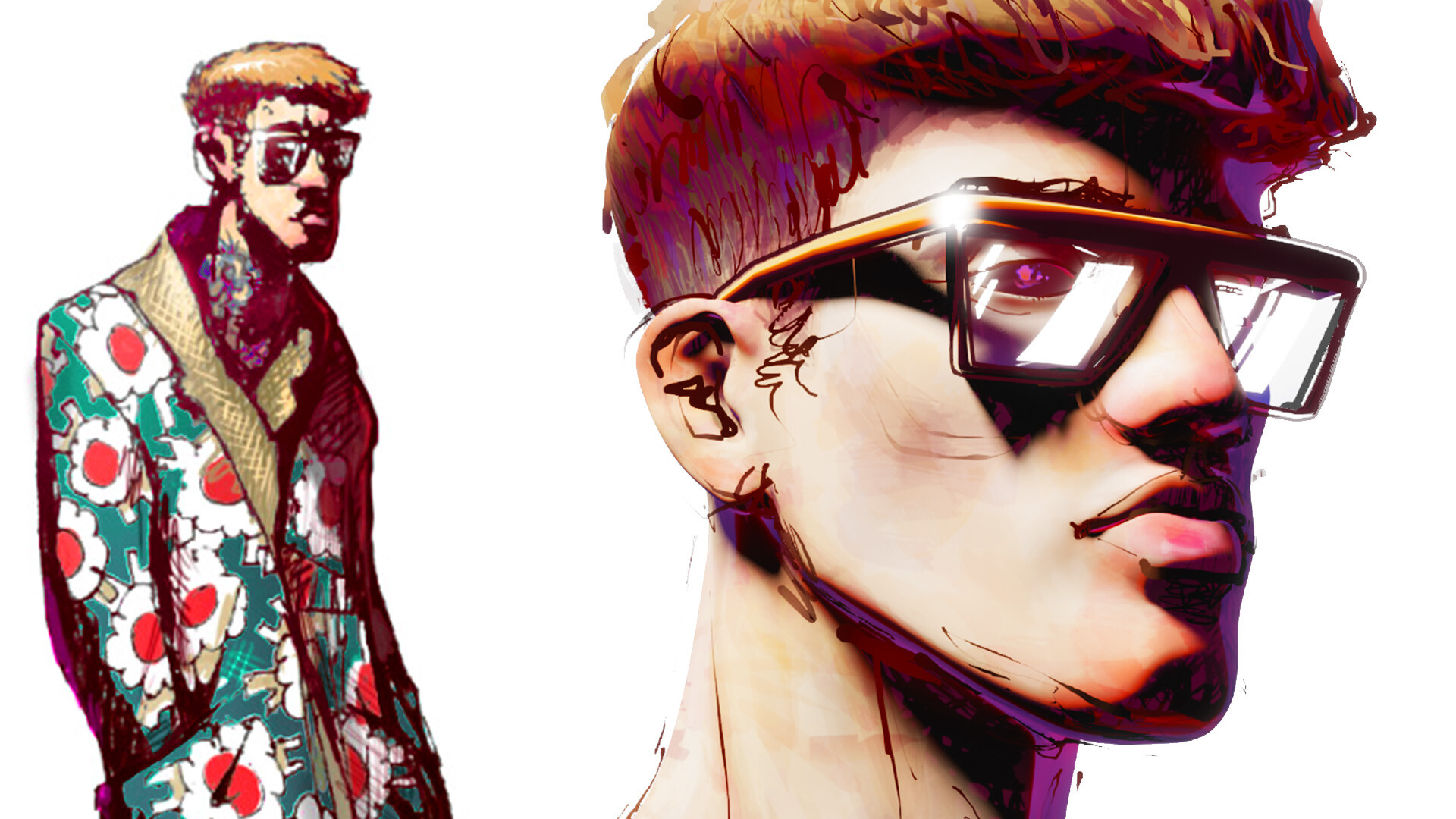 ArtStation - Stylized character "Benua" NPR grease pencil