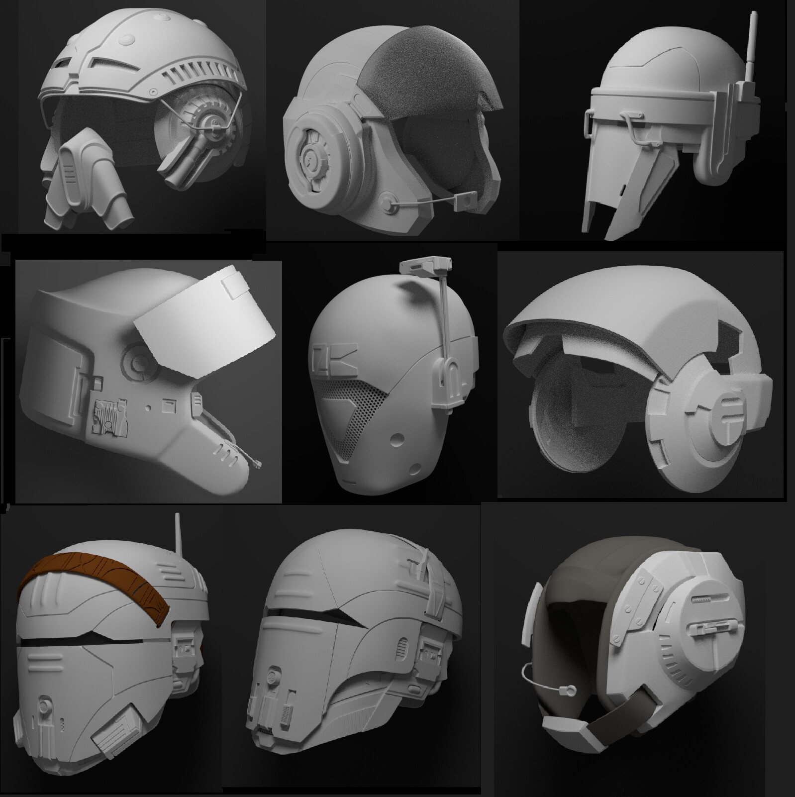 ArtStation - Star Wars helmets for 3d print