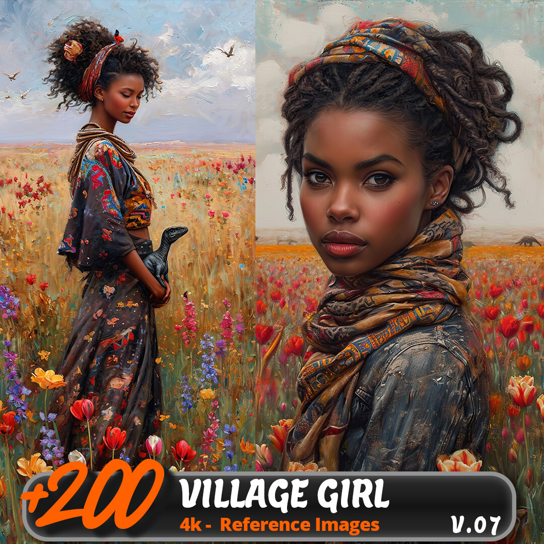 ArtStation - VILLAGE GIRL VOL. 07/ 4K/ Reference Image