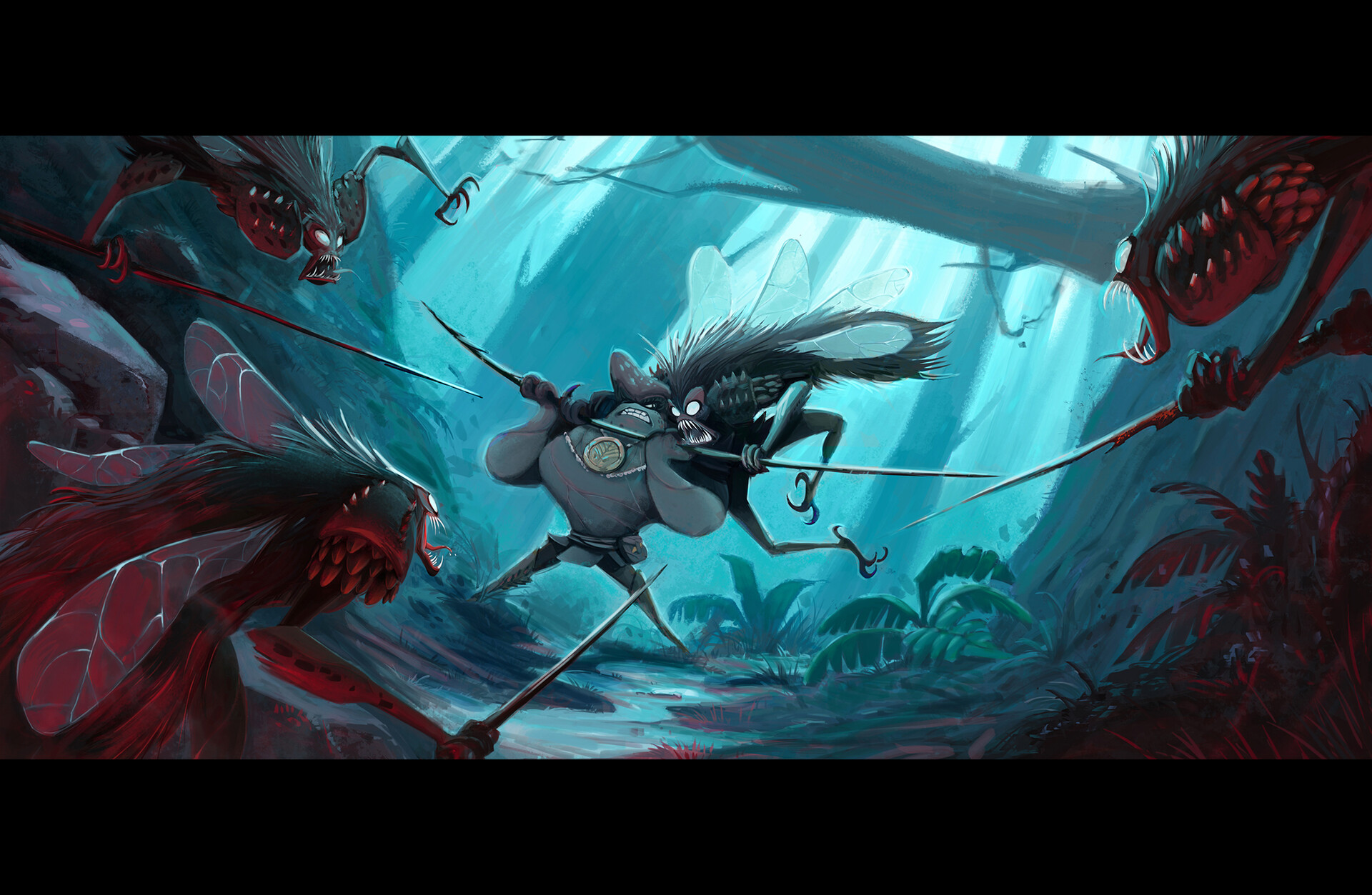 ArtStation - Vis Dev Fight scene