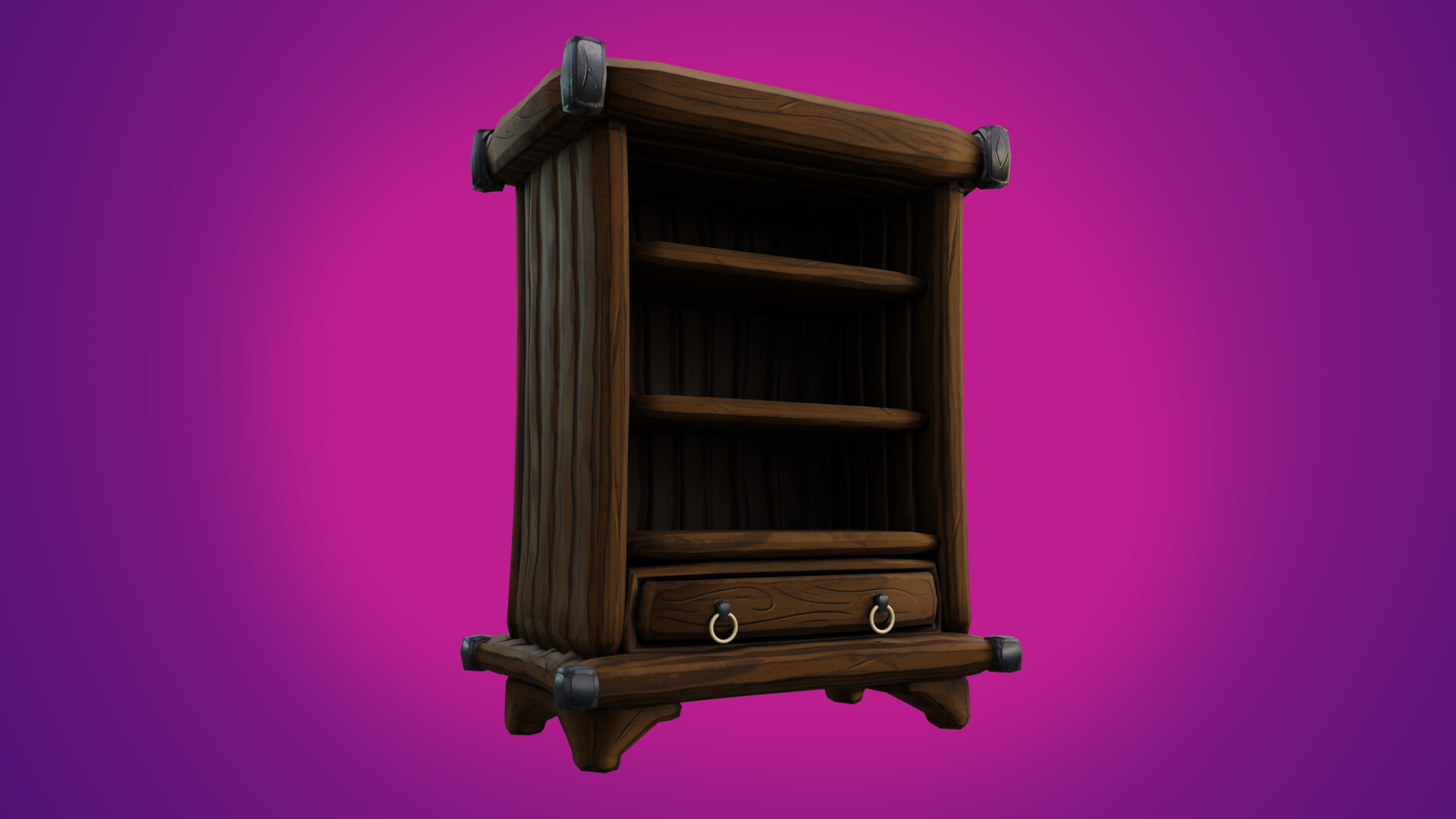 ArtStation - Stylized Bookcase
