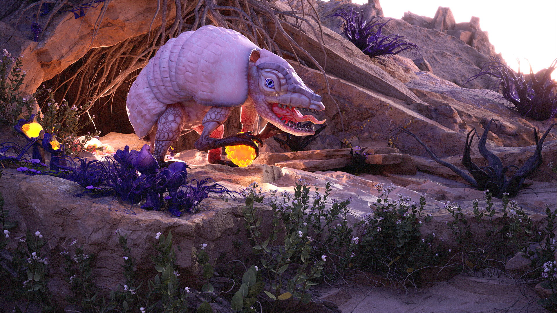 May Turner - Alien Landscape with BioLuminescent Flora