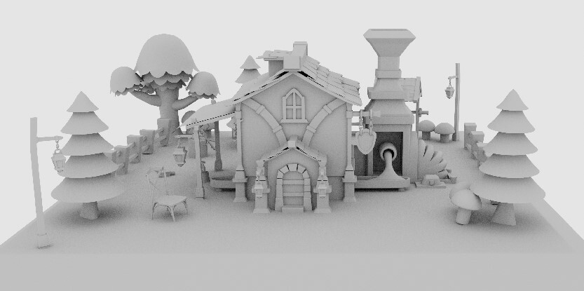 ArtStation - Fantacy House Model