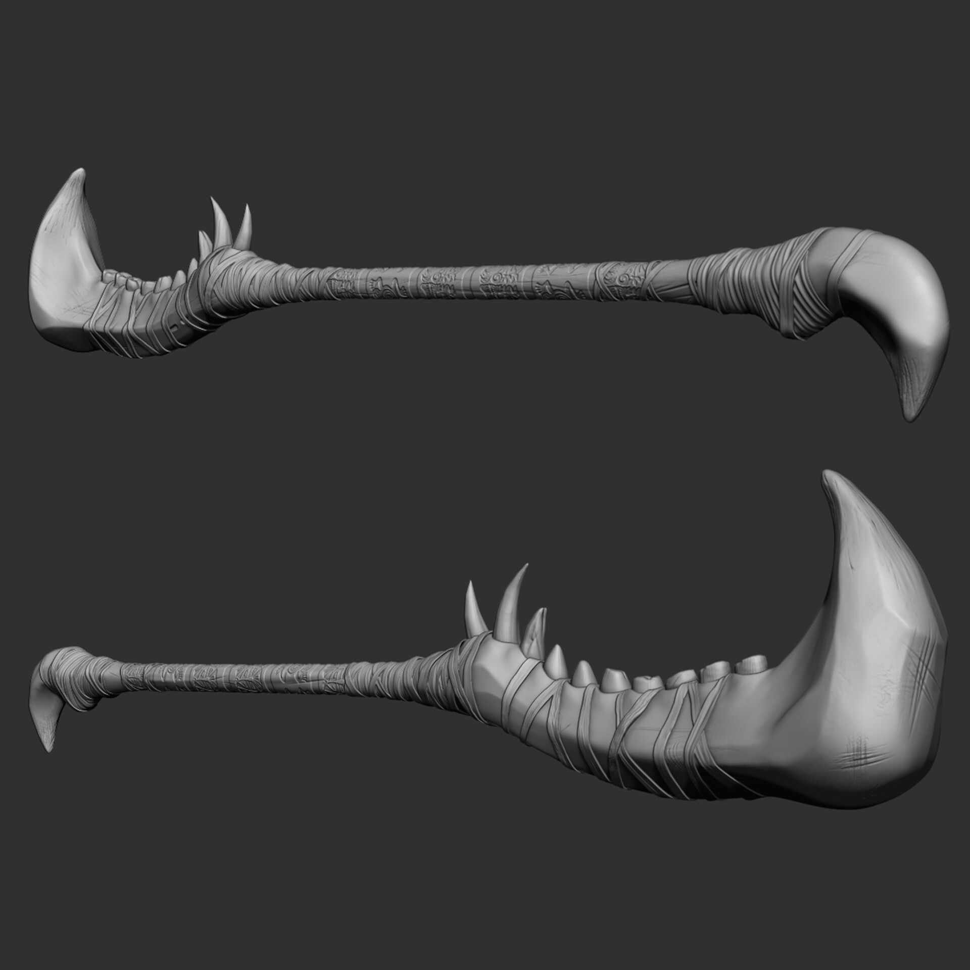 ArtStation - Bone weapon