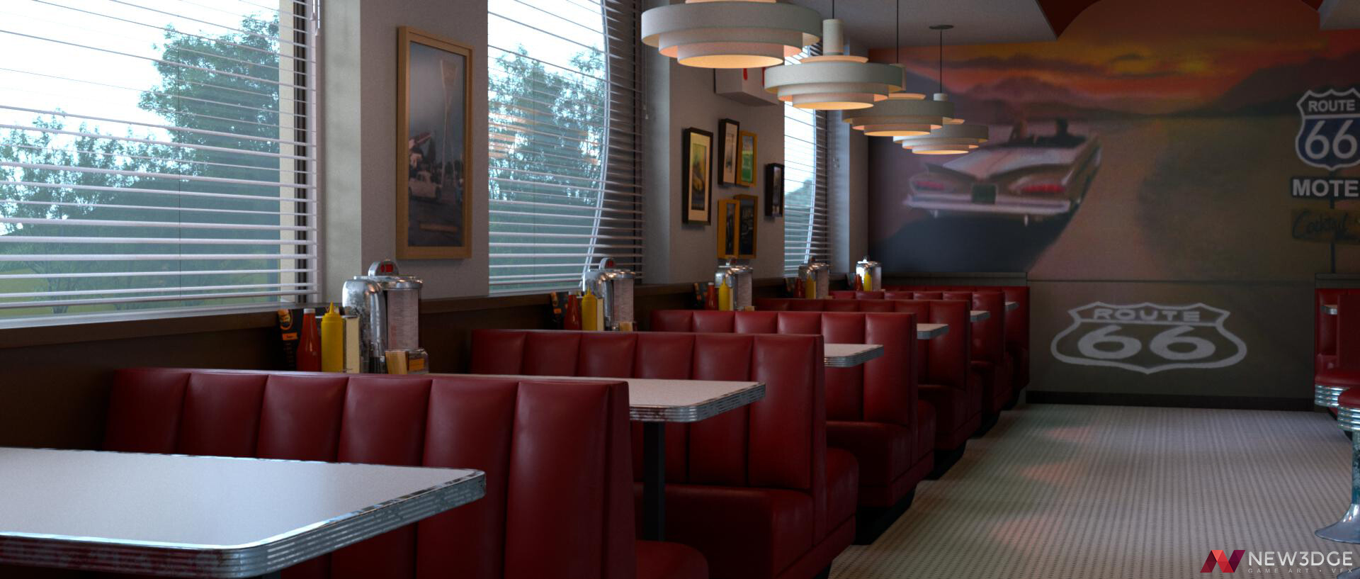 ArtStation - Bo's DINER - BABY DRIVER