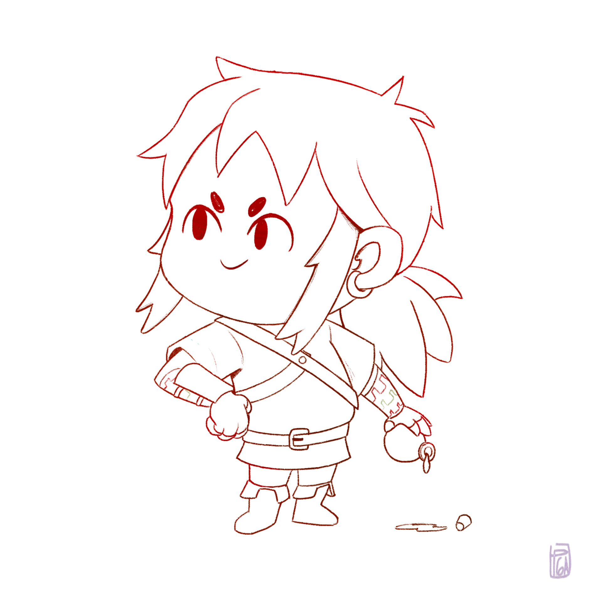 how to draw chibi link