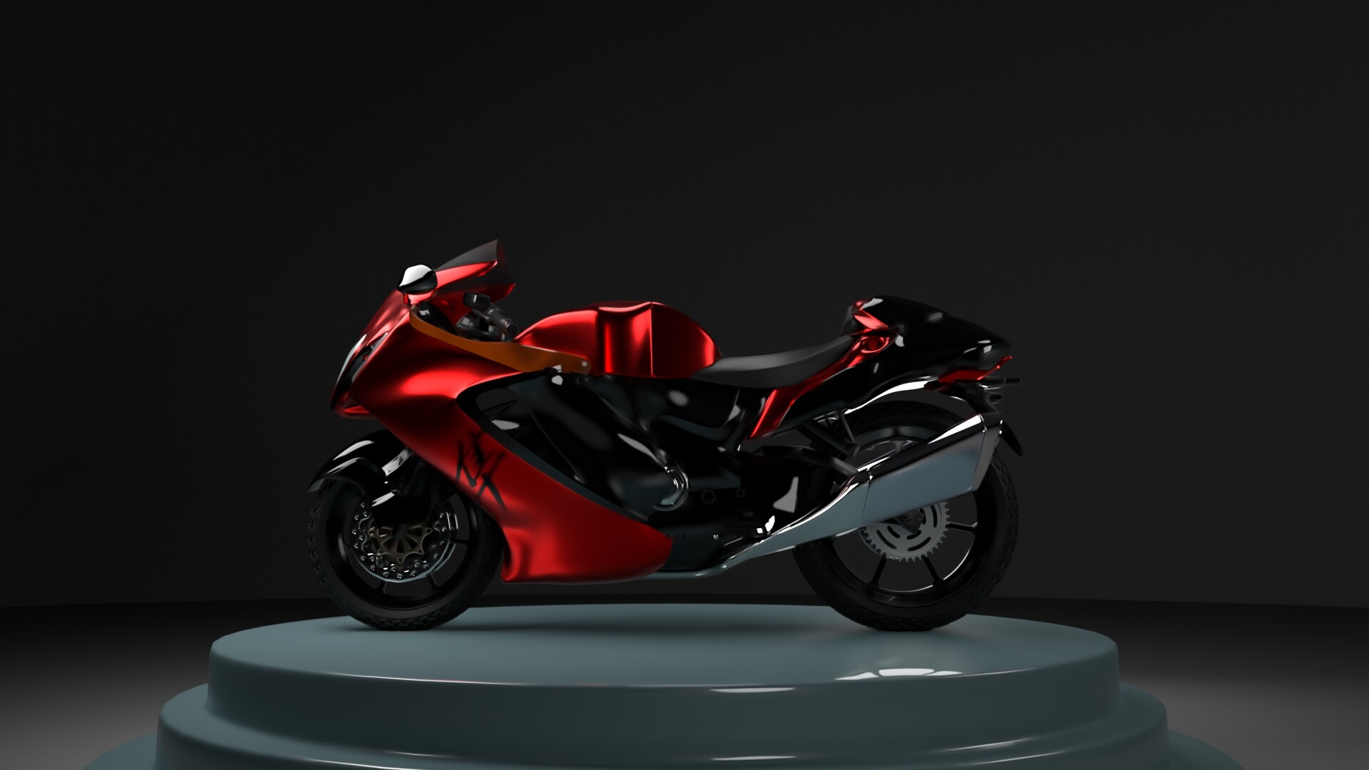 ArtStation - Suzuki Hayabusa model with texturing and lightening